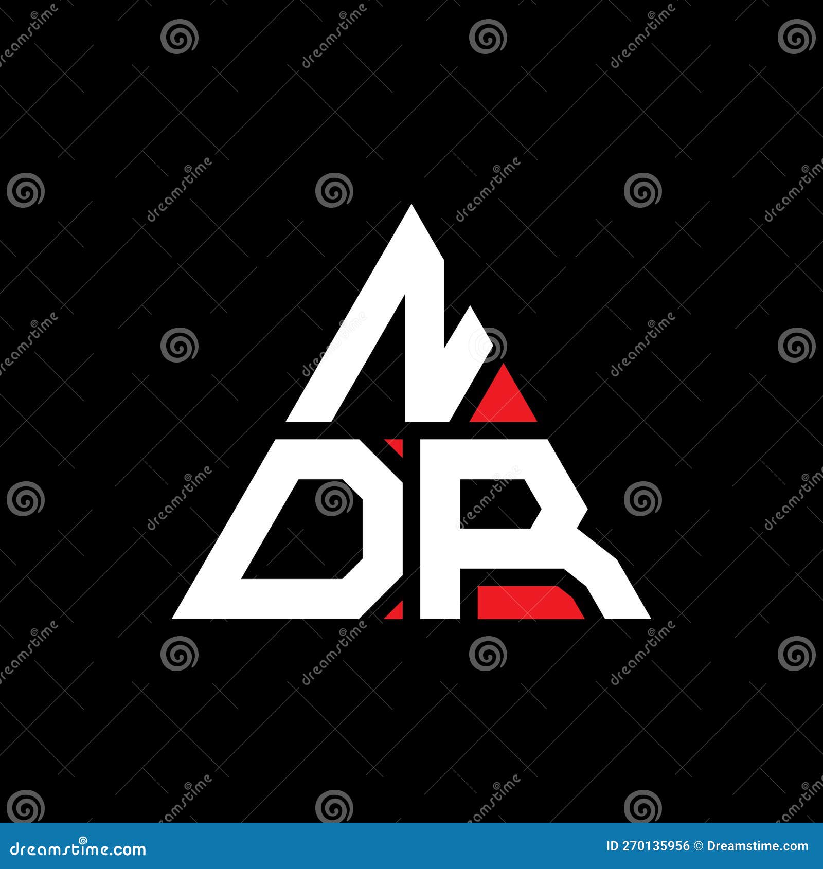 NDR Triangle Letter Logo Design with Triangle Shape. NDR Triangle Logo ...