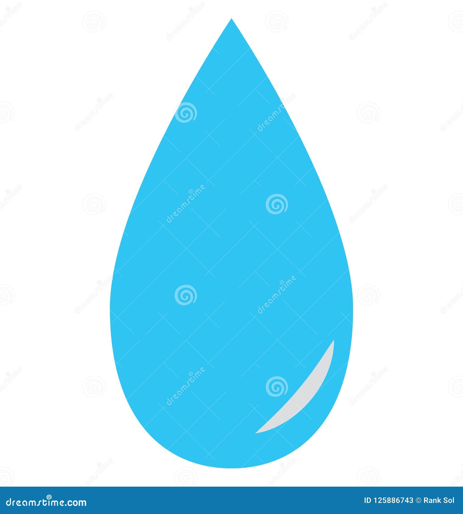 Drop, Water Drop Color Isolated Vector Icon Editable Stock Vector ...