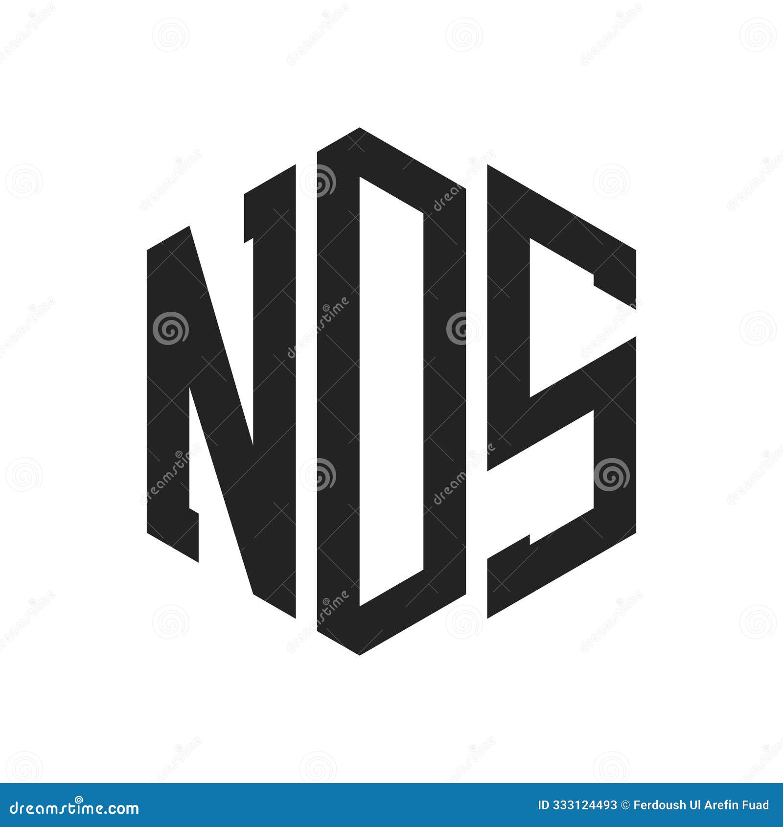 NDS Logo Design. Initial Letter NDS Monogram Logo Using Hexagon Shape ...