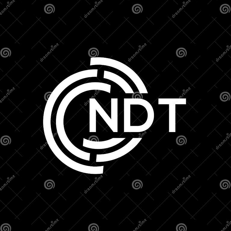NDT Letter Logo Design on Black Background.NDT Creative Initials Letter ...