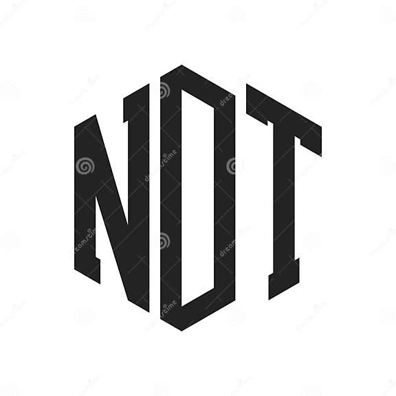 NDT Logo Design. Initial Letter NDT Monogram Logo Using Hexagon Shape ...