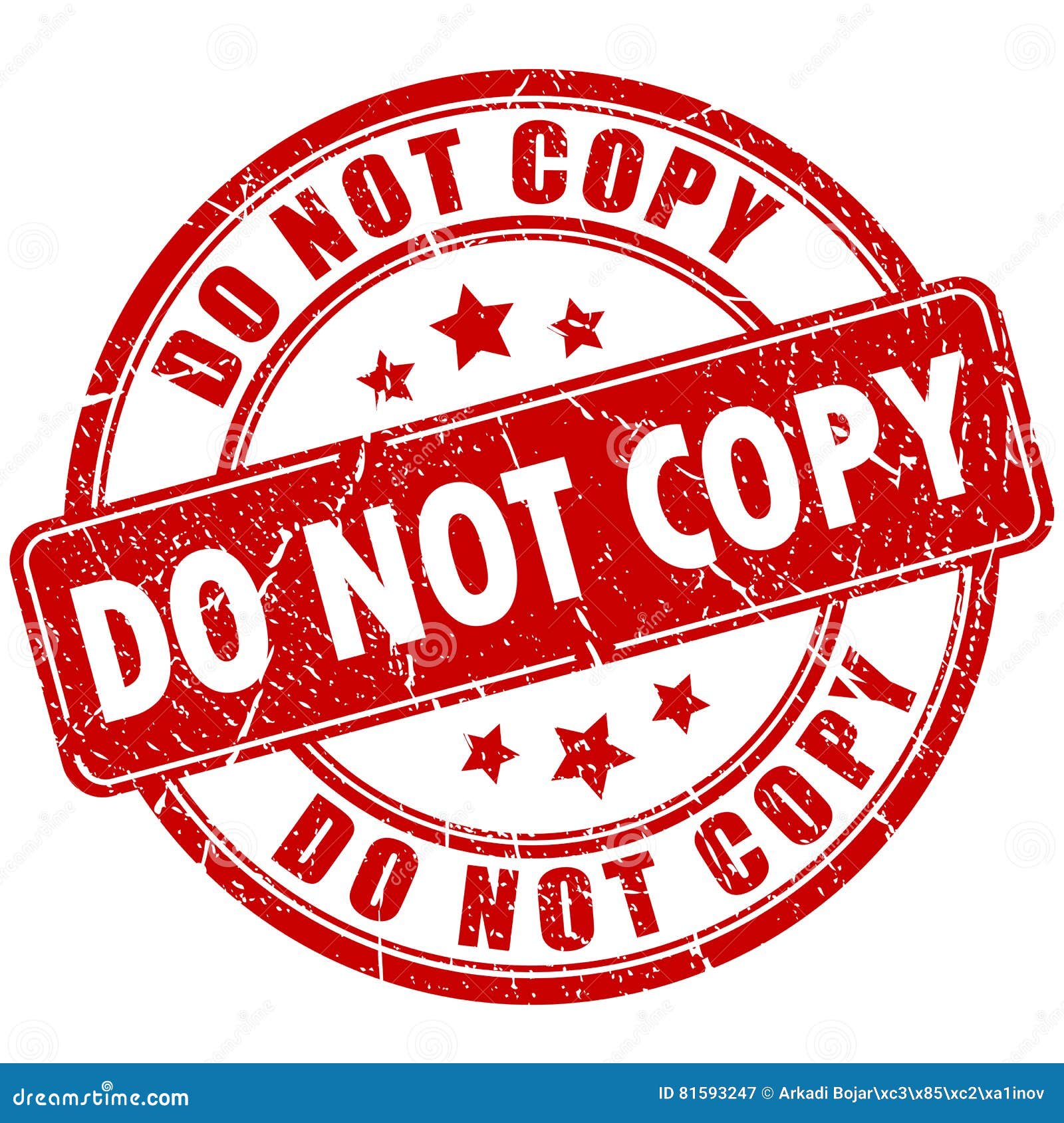 Ne Copiez Pas Le Tampon En Caoutchouc Illustration de Vecteur ...