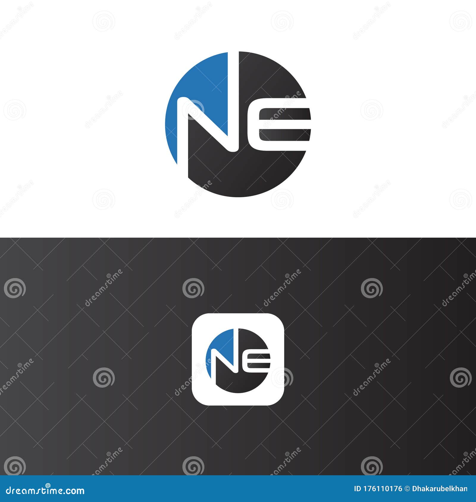 NE Letter Logo Design Template Vector Stock Vector - Illustration of ...
