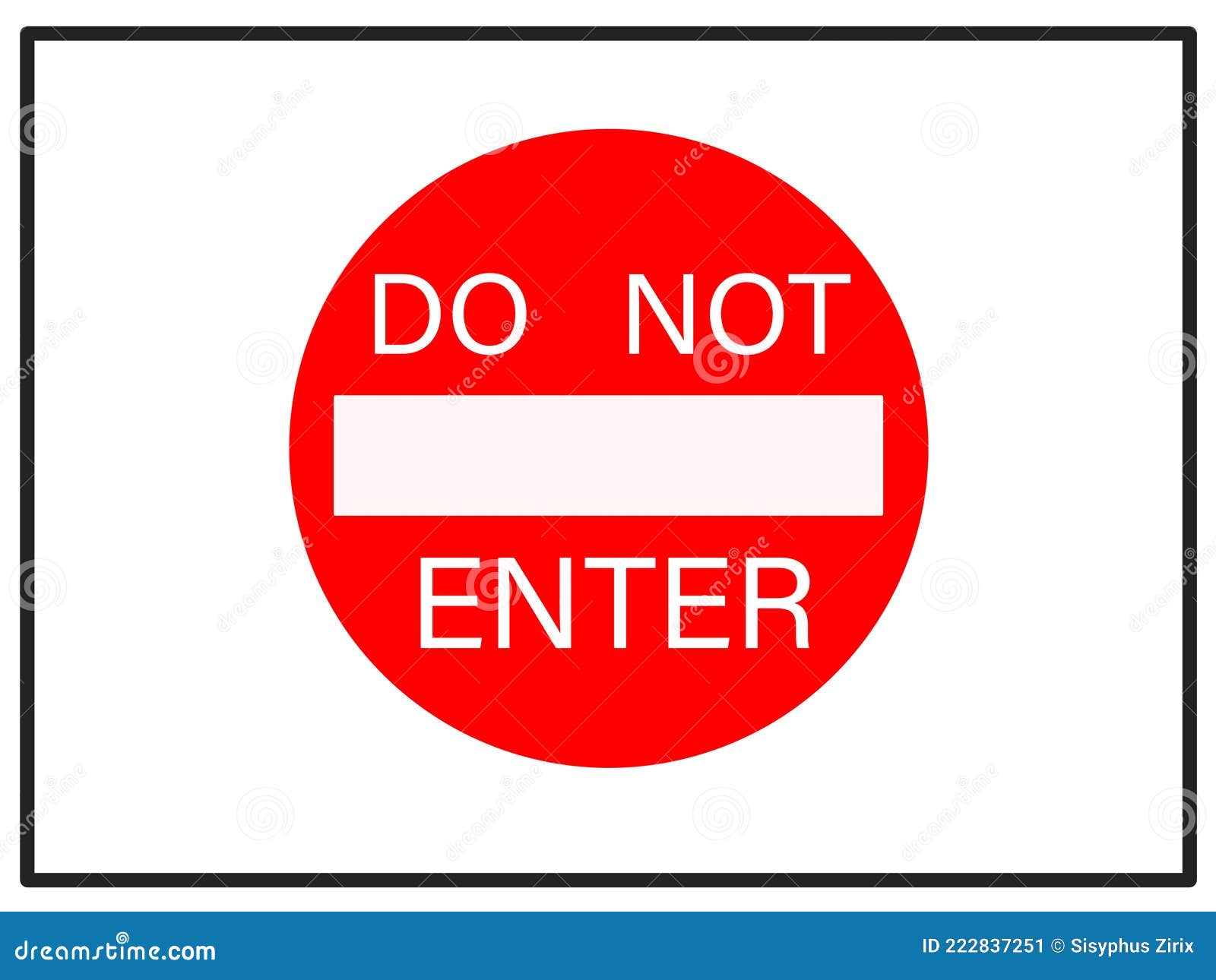 Ne Pas Entrer De Symbole D'avertissement De Signe Image Illustration ...