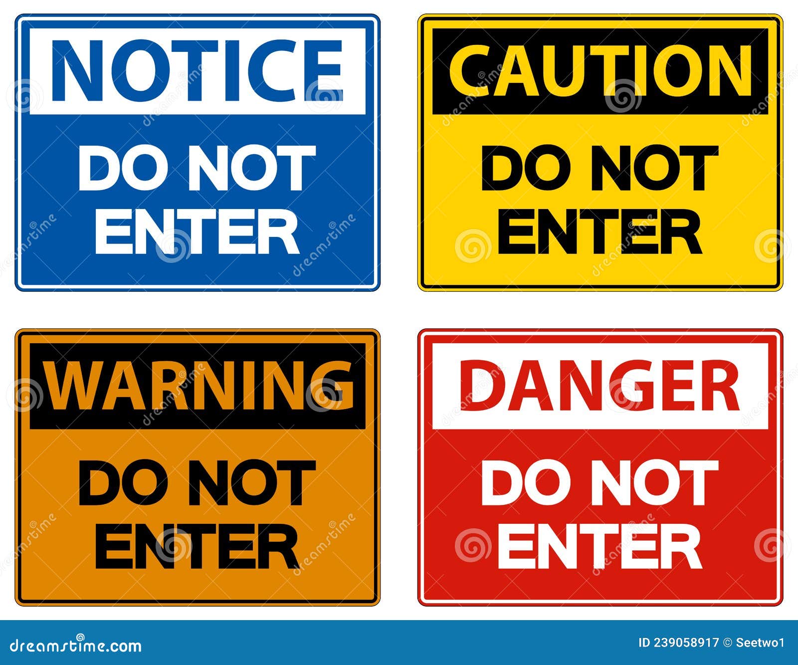 Ne Pas Entrer De Symbole Sur Fond Blanc Illustration de Vecteur ...