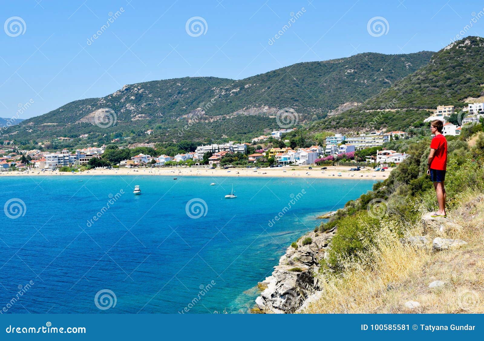 Nea Iraklitsa in Greece. stock image. Image of landscape - 100585581