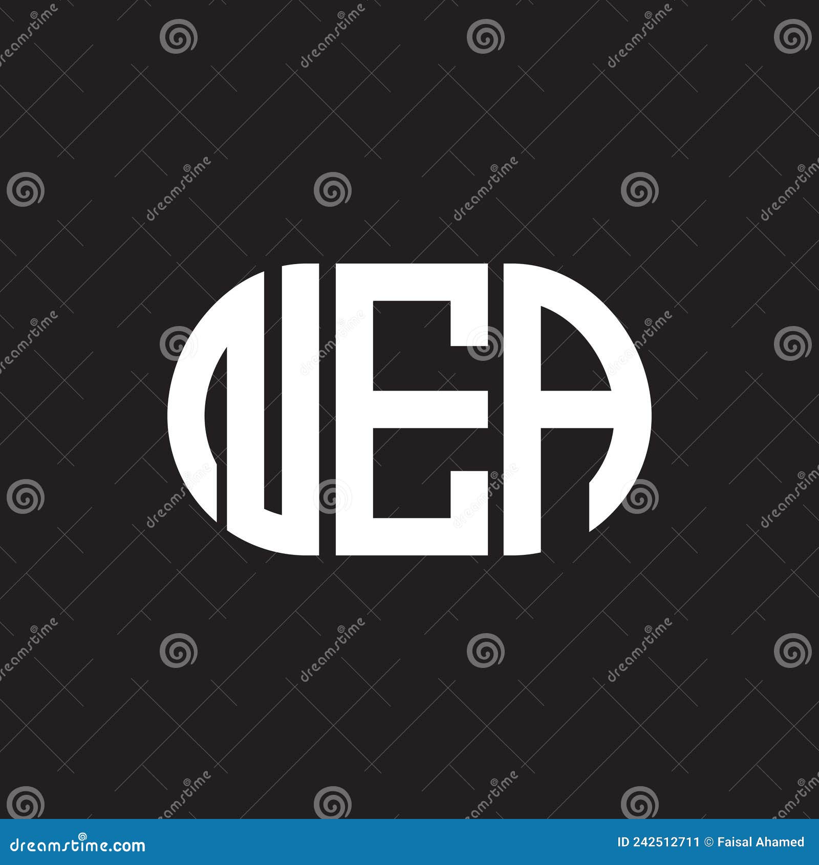 NEA Letter Logo Design On Black Background. NEA Creative Initials ...