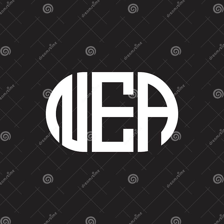 NEA Letter Logo Design on Black Background. NEA Creative Initials ...