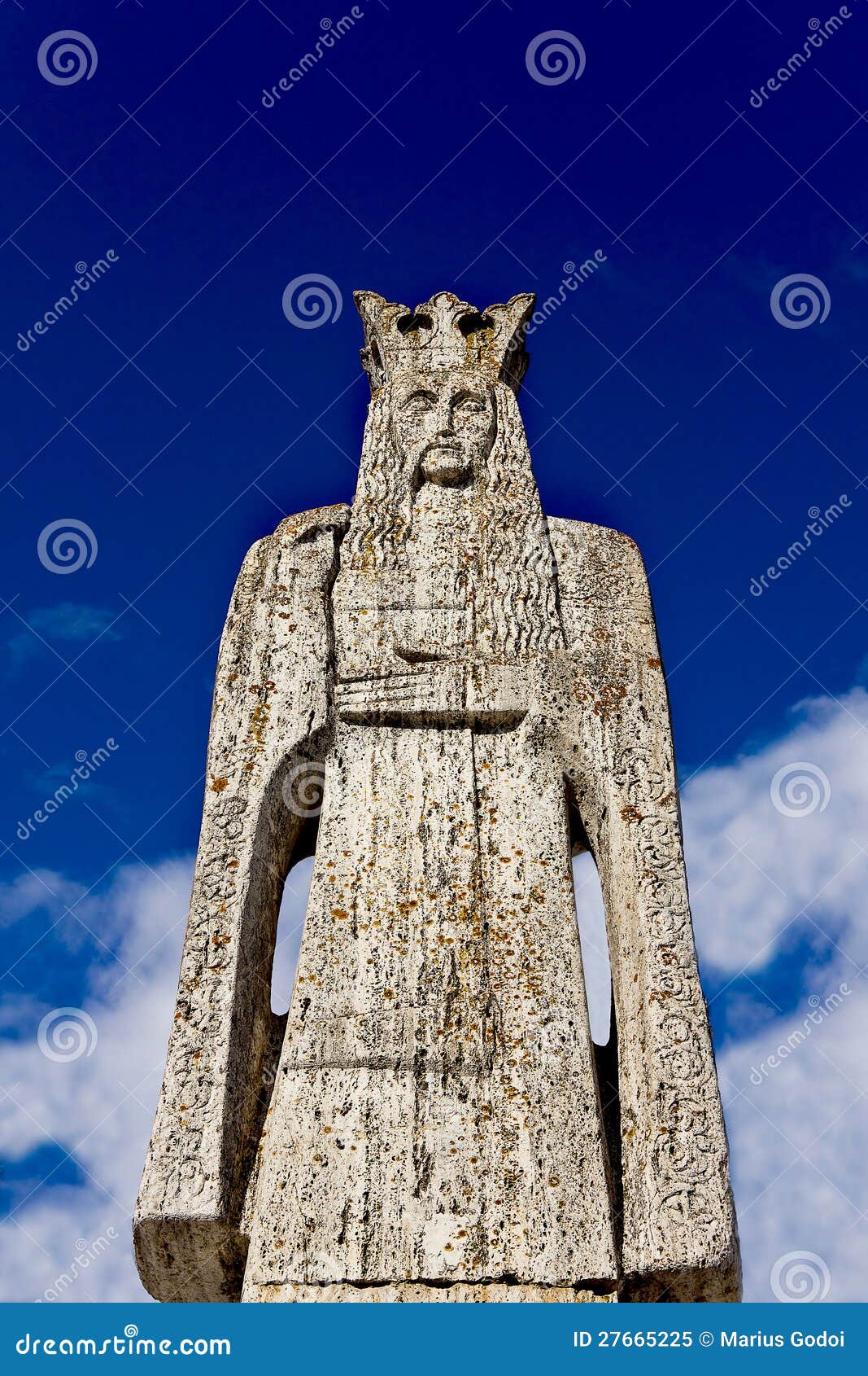 Neagoe Basarab Sculpture Against Blue Sky Stock Image - Image of ...