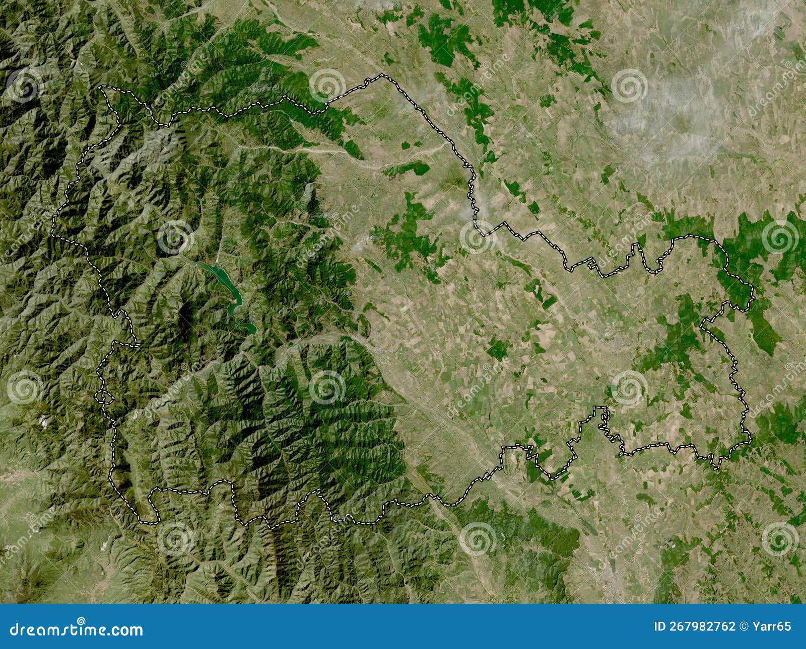 Neamt, Romania. Low-res Satellite. No Legend Stock Illustration ...