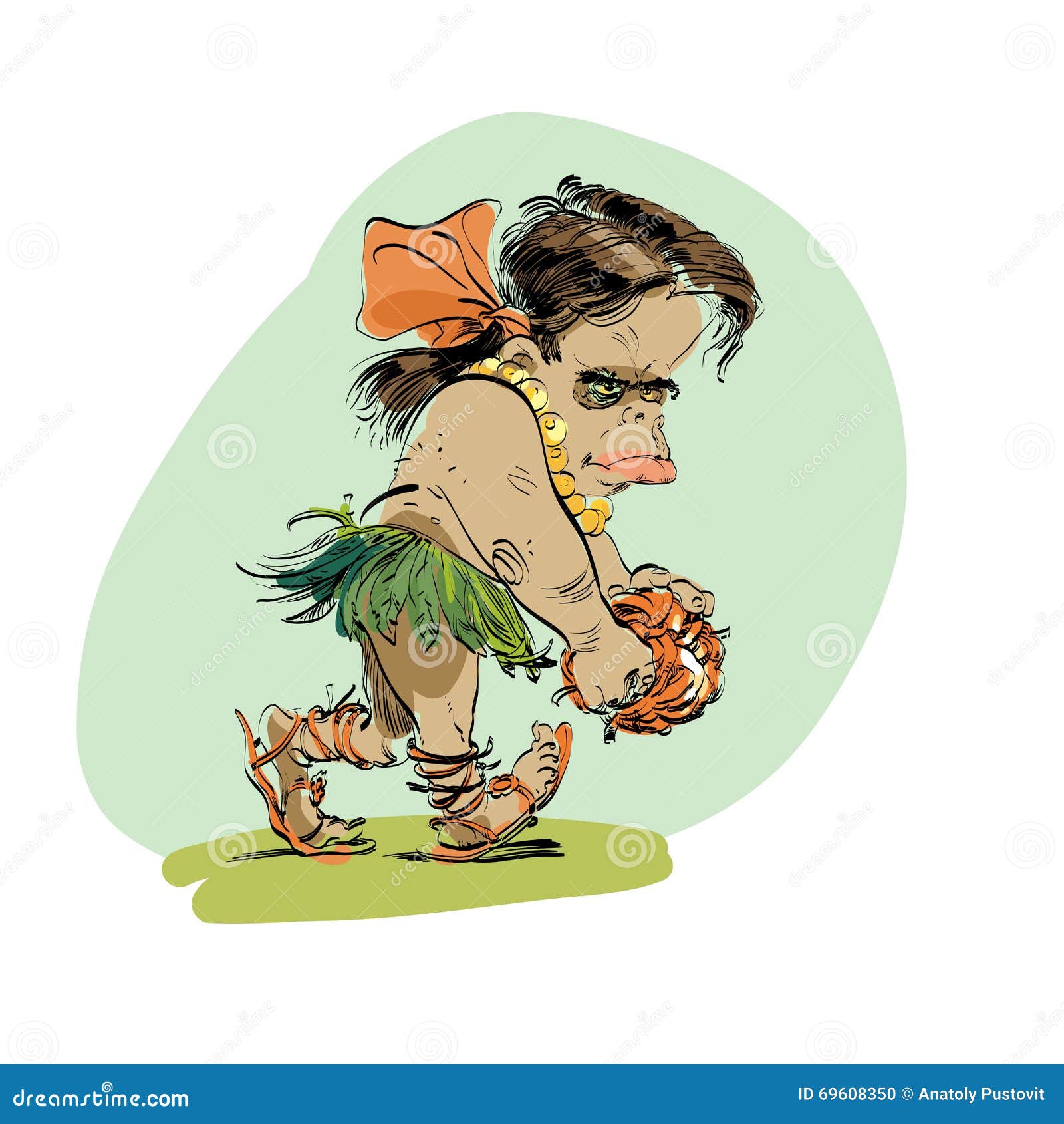 Neanderthal girl evolution stock vector. Illustration of evolution ...