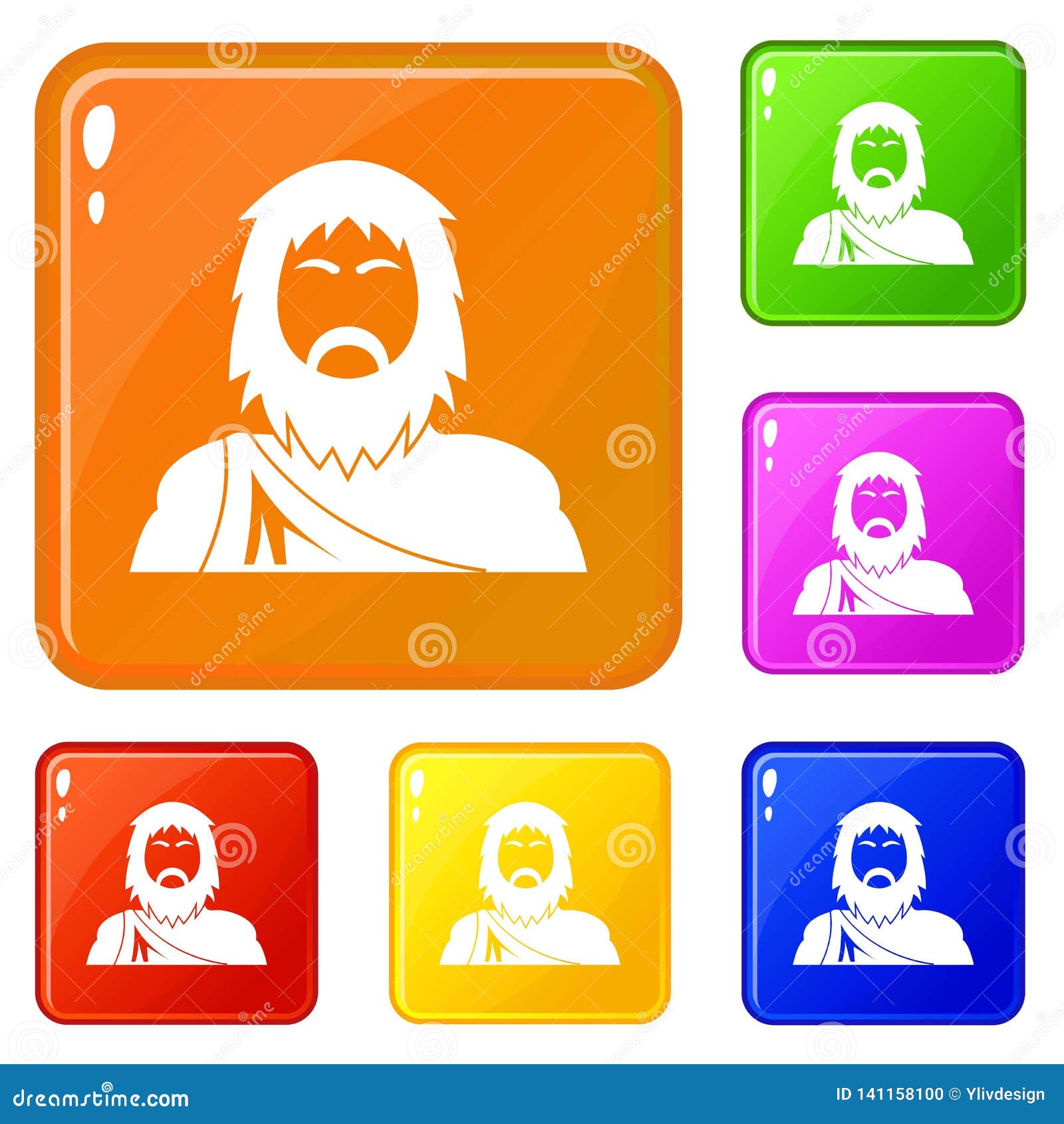 Neanderthal Icons Set Vector Color Stock Vector - Illustration of ... Neanderthal Icons Set Vector Color Stock Vector - Illustration of ...