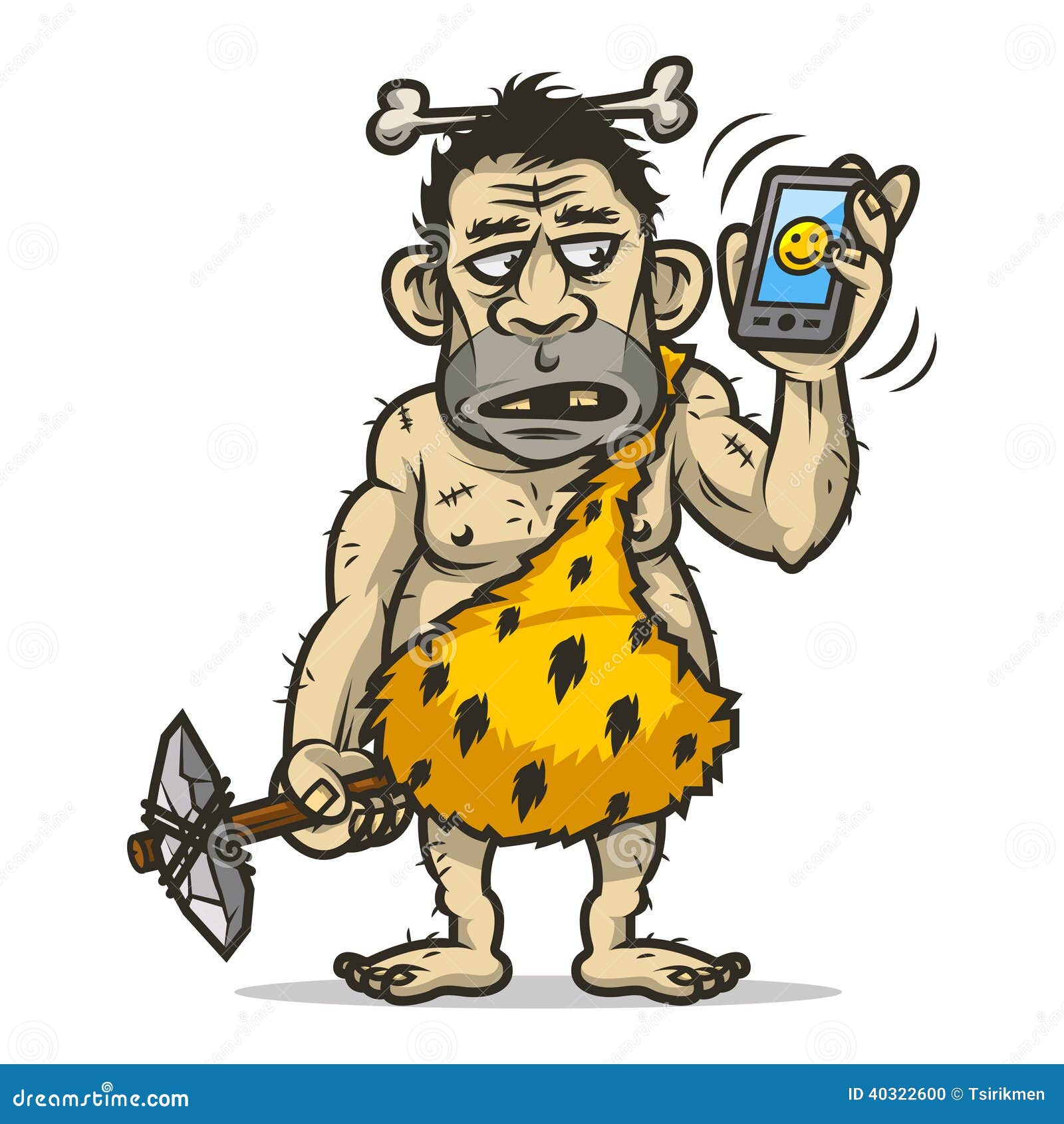 Neanderthal Royalty-Free Cartoon | CartoonDealer.com #48493814