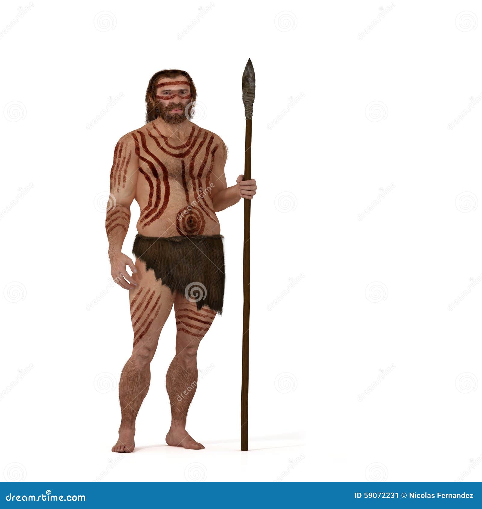 Neanderthal Vs Modern Human Stock Illustration - Illustration of ...