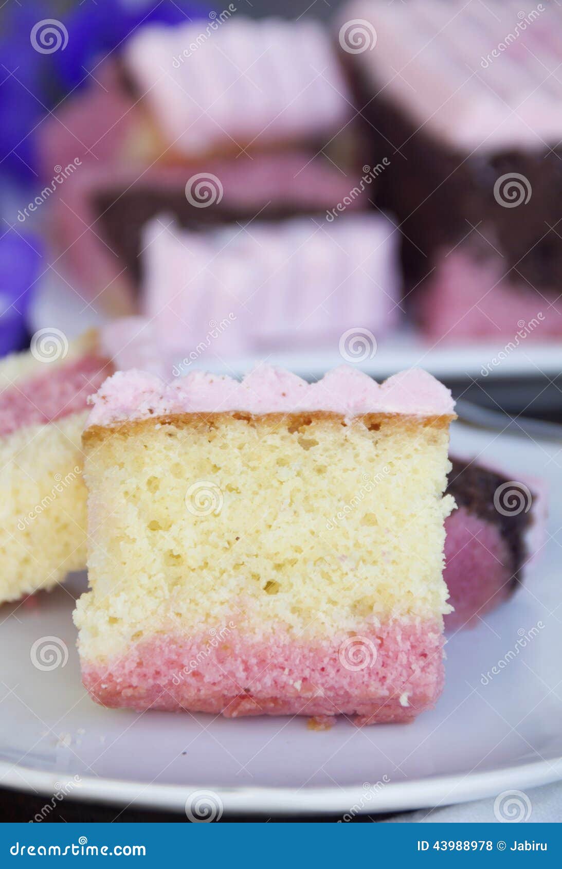 Neapolitan Cake Slices stock photo. Image of gastronomy - 43988978