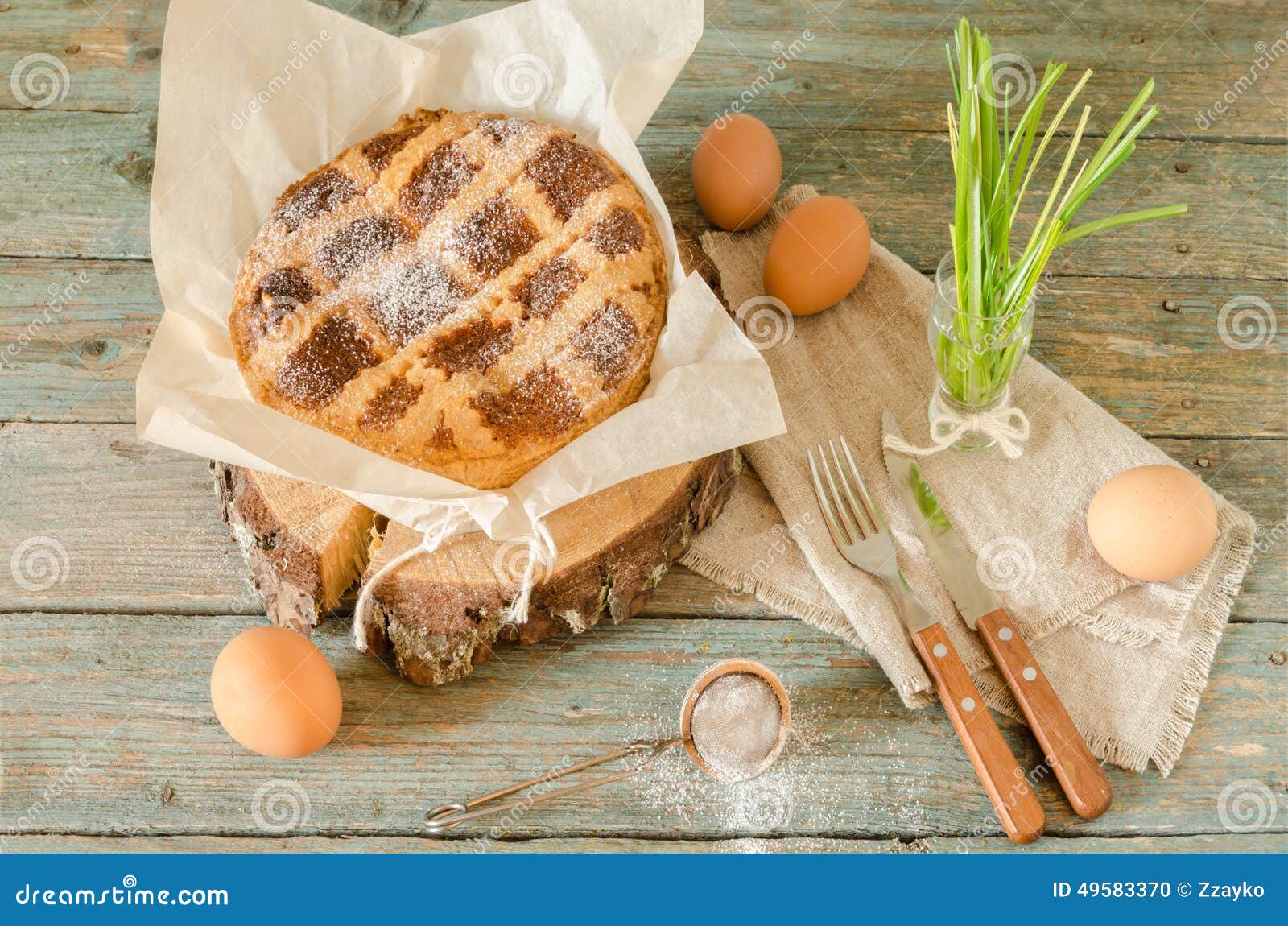 Neapolitan Pie with Wheat and Ricotta, Still Life Stock Photo - Image ...
