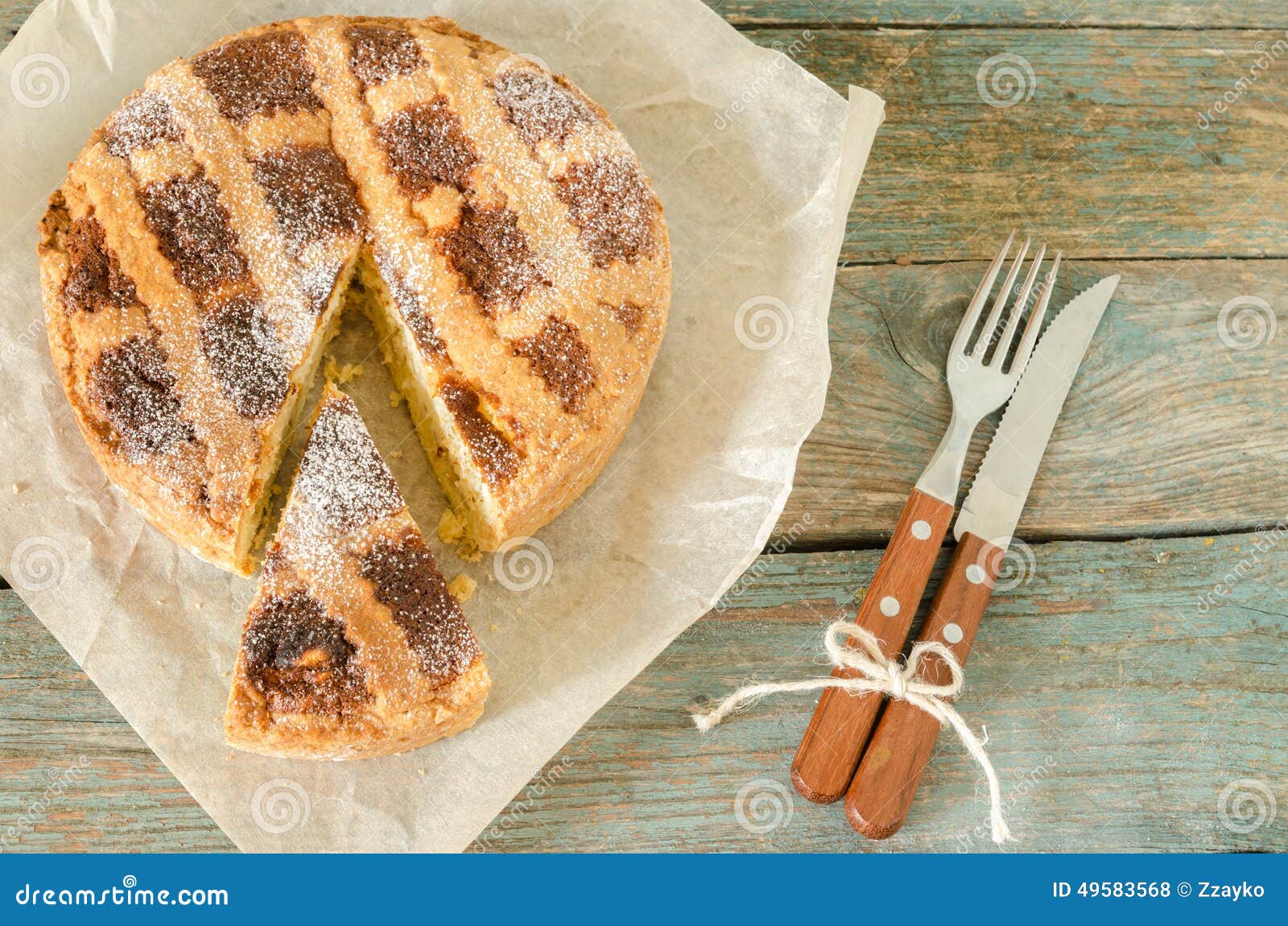 Neapolitan Pie on Wrapping Paper Stock Photo - Image of horizontal ...