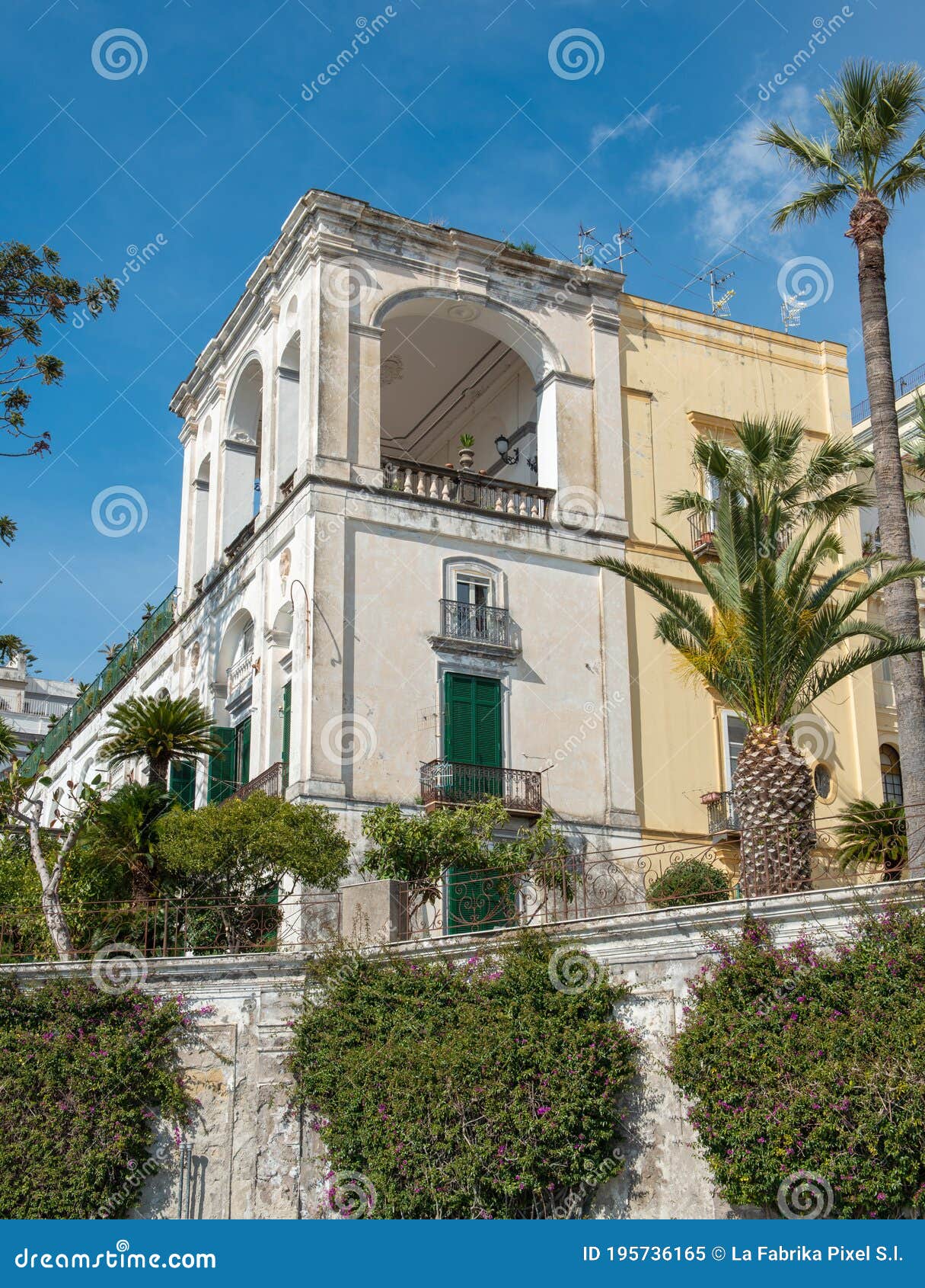 Neapolitan villa stock image. Image of naples, building - 195736165