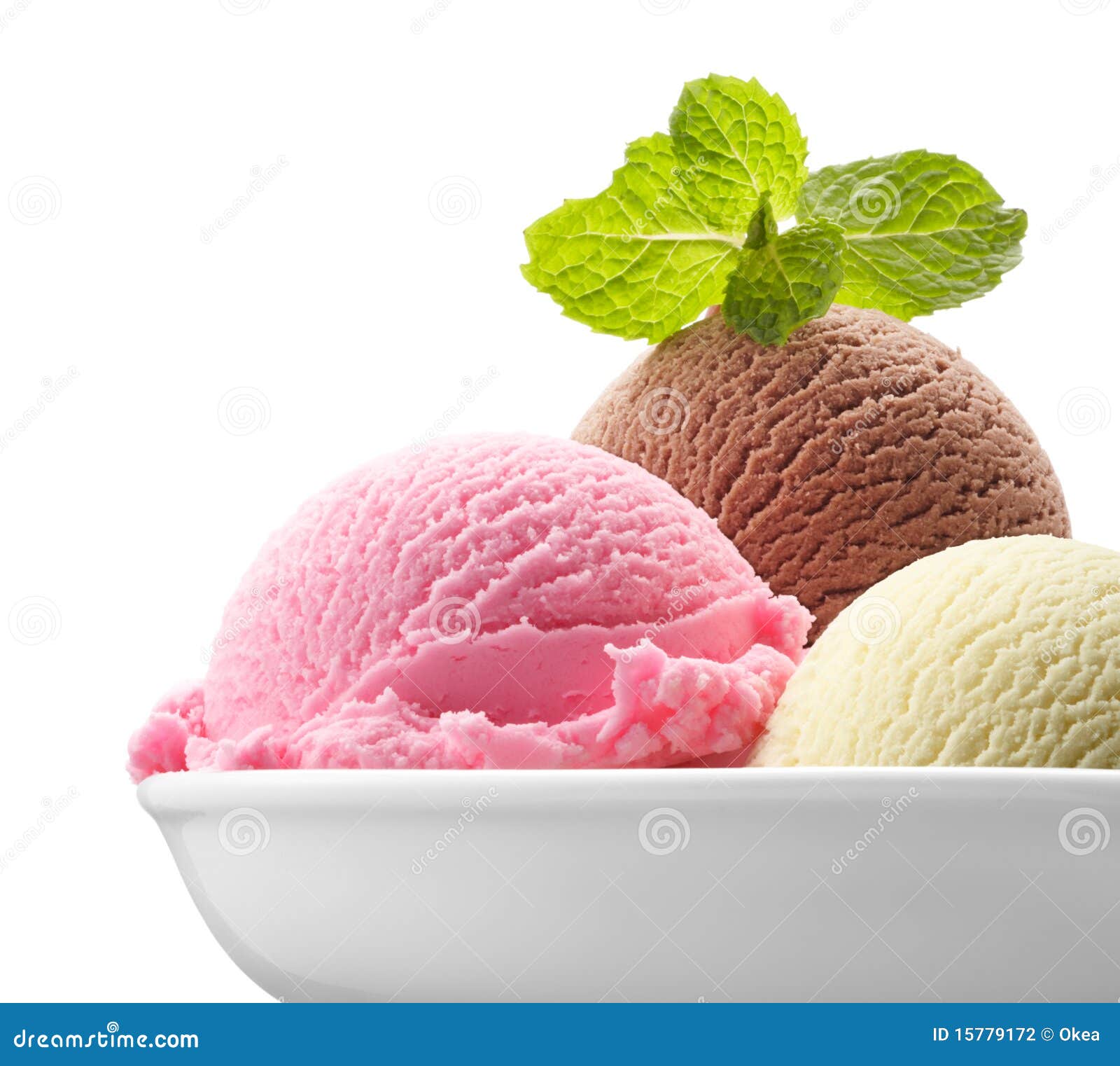 Neapolitanische Eiscreme stockfoto. Bild von notwendig - 15779172