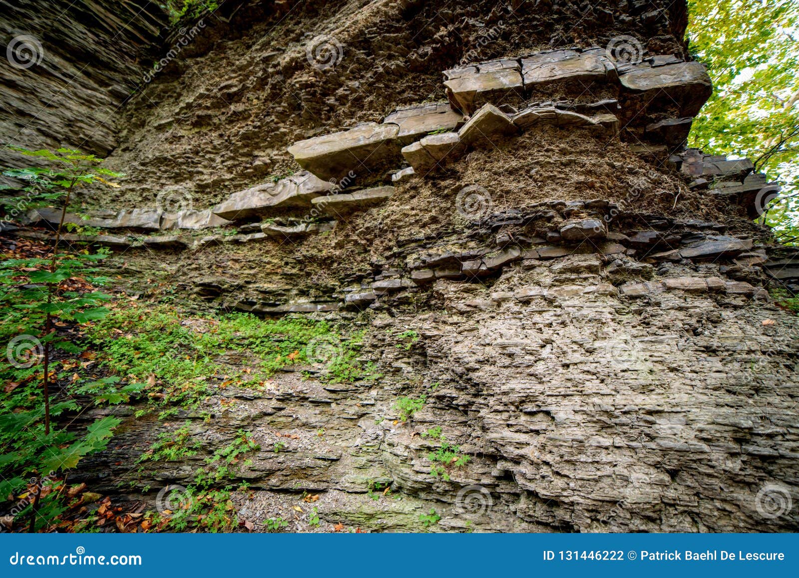 Eroded Bank of Falls Creek Shows the Soil Layers Stock Photo - Image of ...