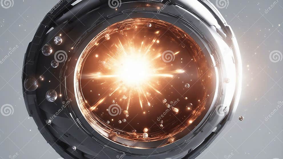 Near Black Hole, with Exploding Star, Render of an Alien Bubble Space ...