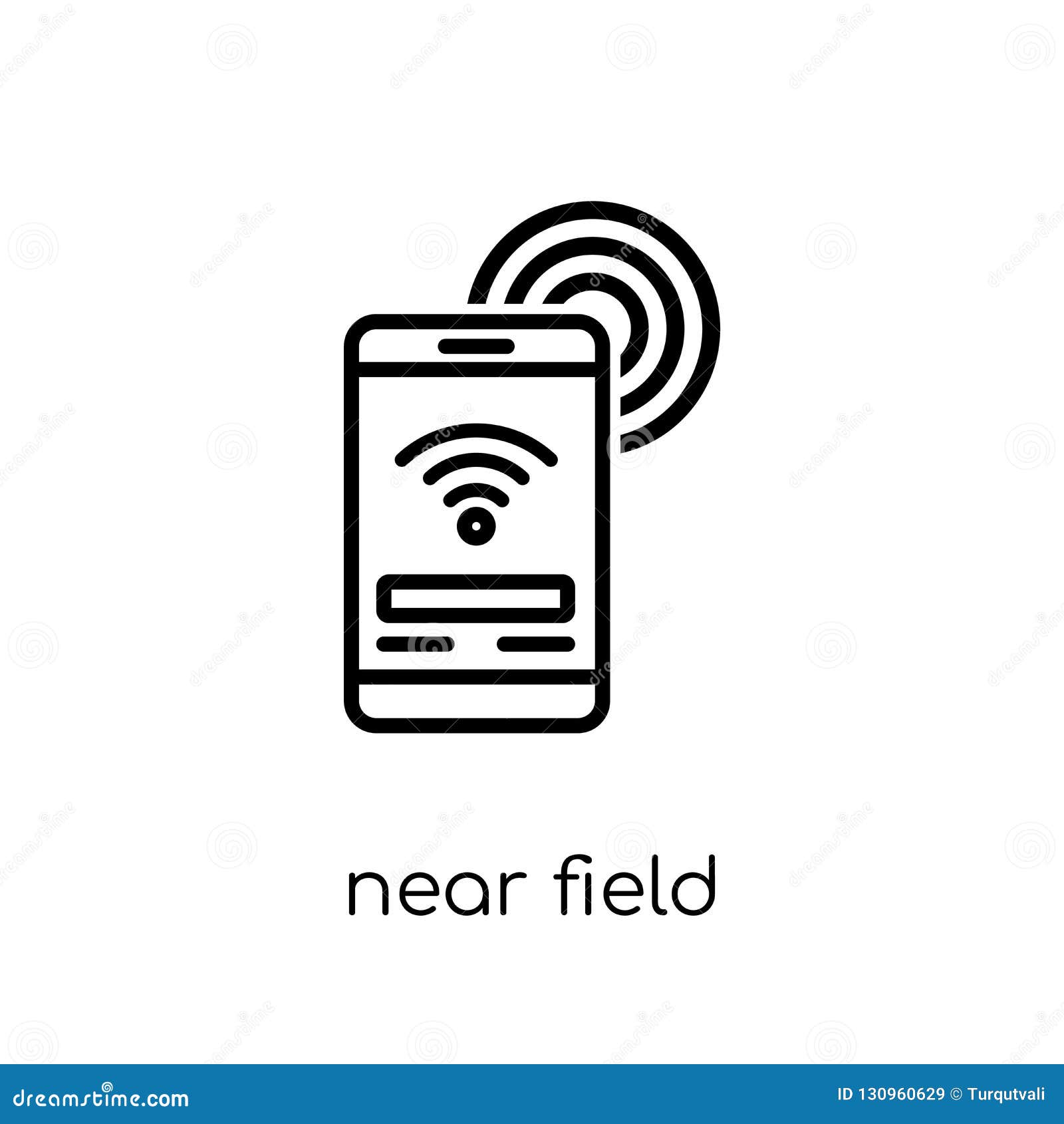 Near Field Communication Icon. Trendy Modern Flat Linear Vector Stock ...