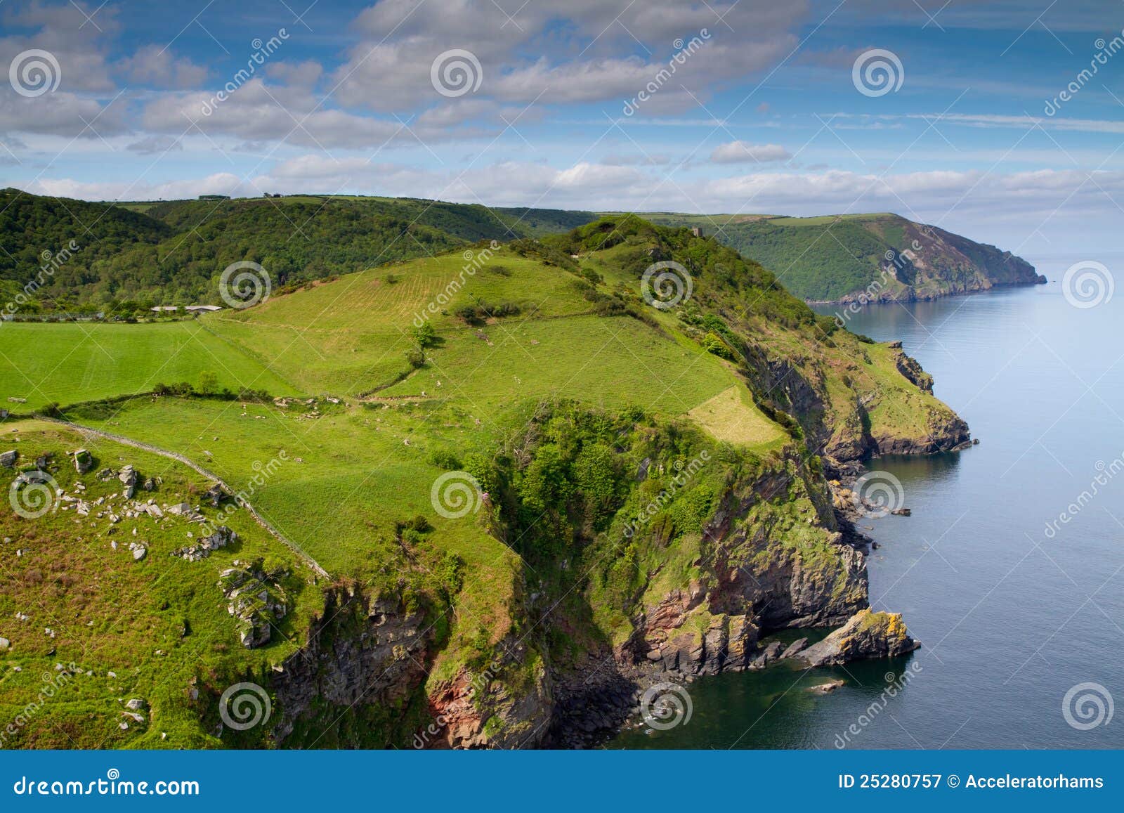 Near Lynton Lynmouth the Valley of Rocks Devon Stock Image - Image of ...