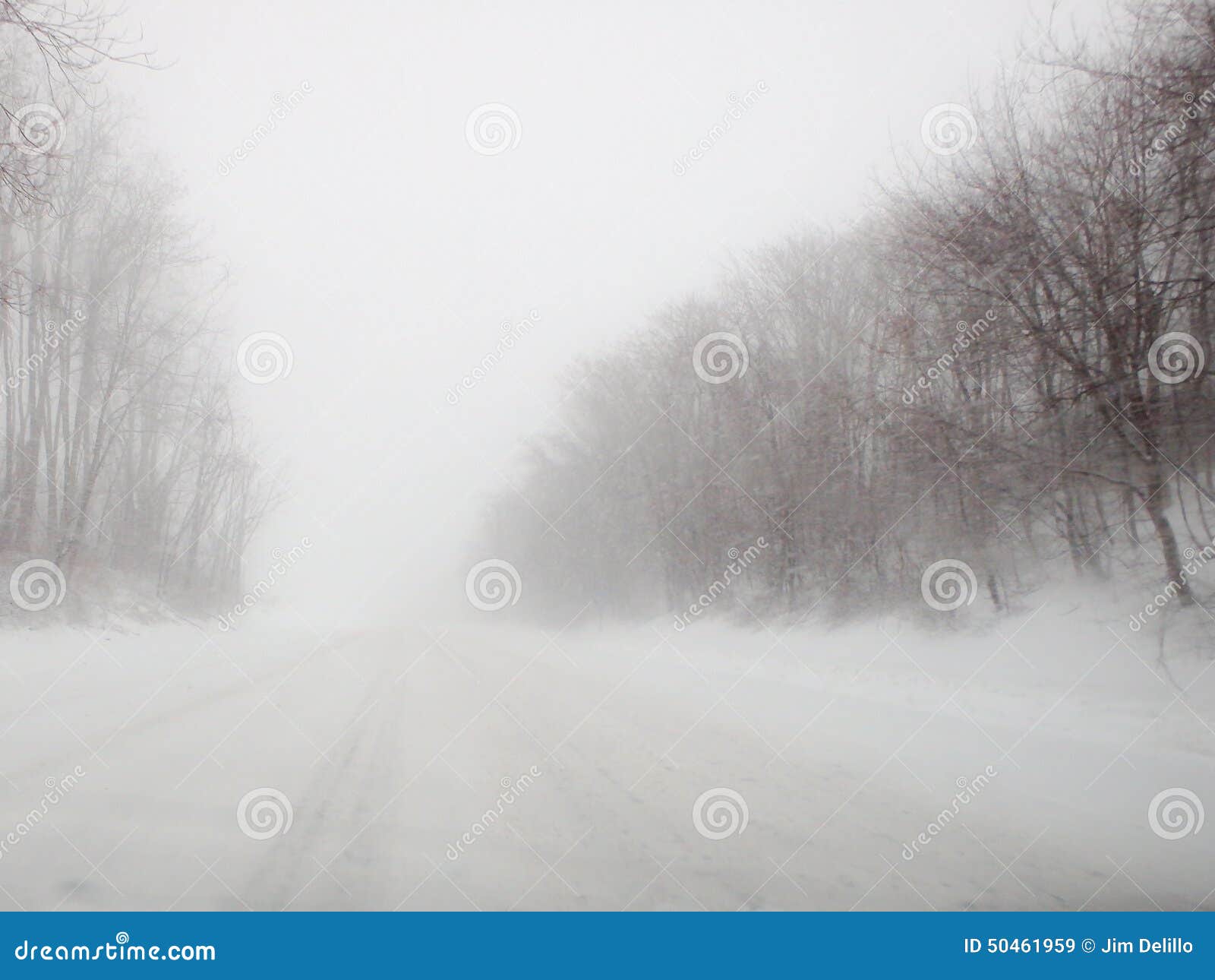 Fog And Zero Visibility Along A Road Stock Image | CartoonDealer.com ...