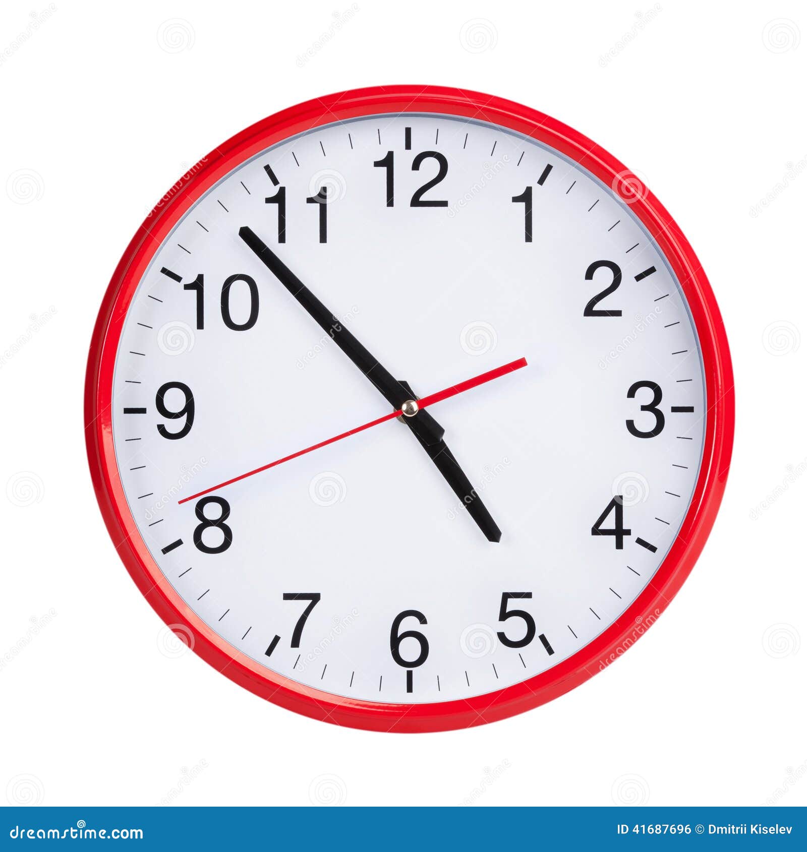 Nearly Five on Round Clock Face Stock Photo - Image of hour, clockwise ...