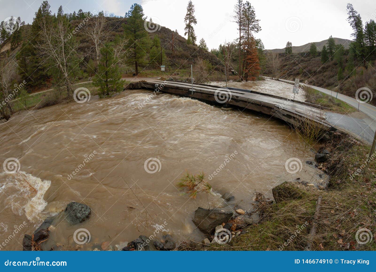 Nearly flooded bridge stock photo. Image of disaster - 146674910