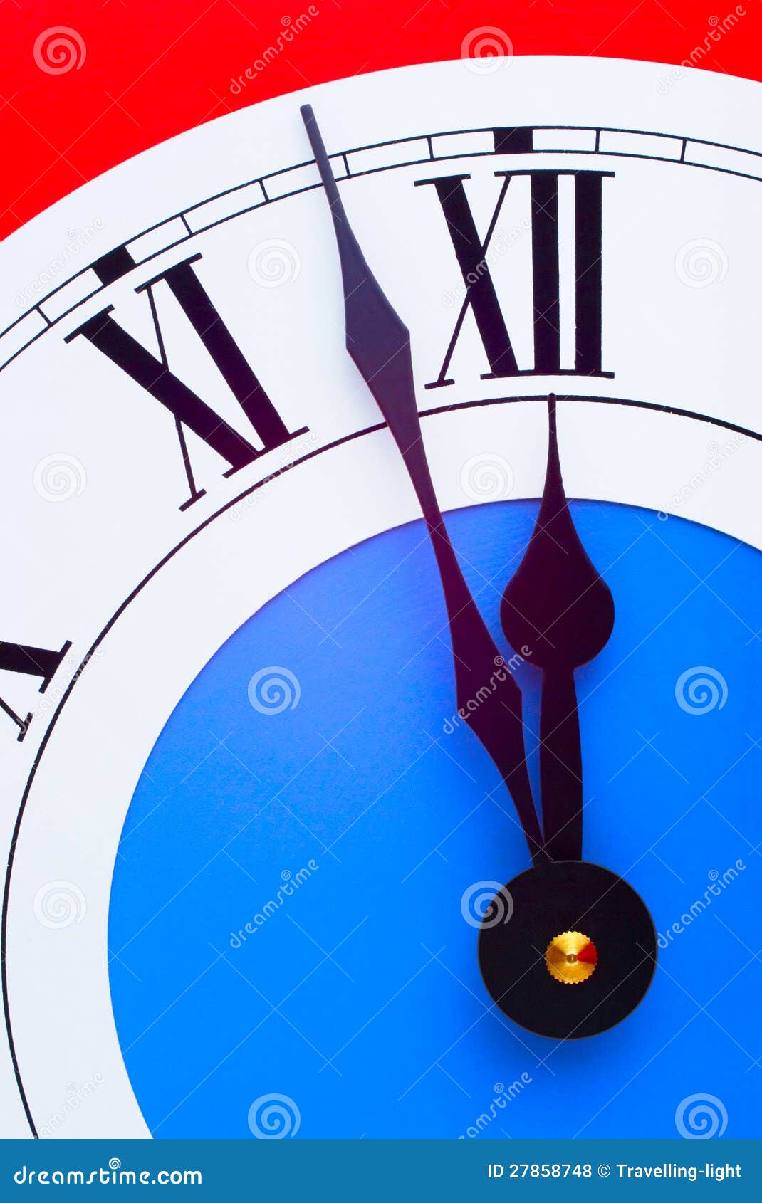 Nearly midnight clock stock photo. Image of year, clock - 27858748