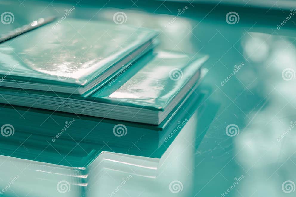 A Neat Arrangement of Books on a Table Creates a Rectangular Shape ...