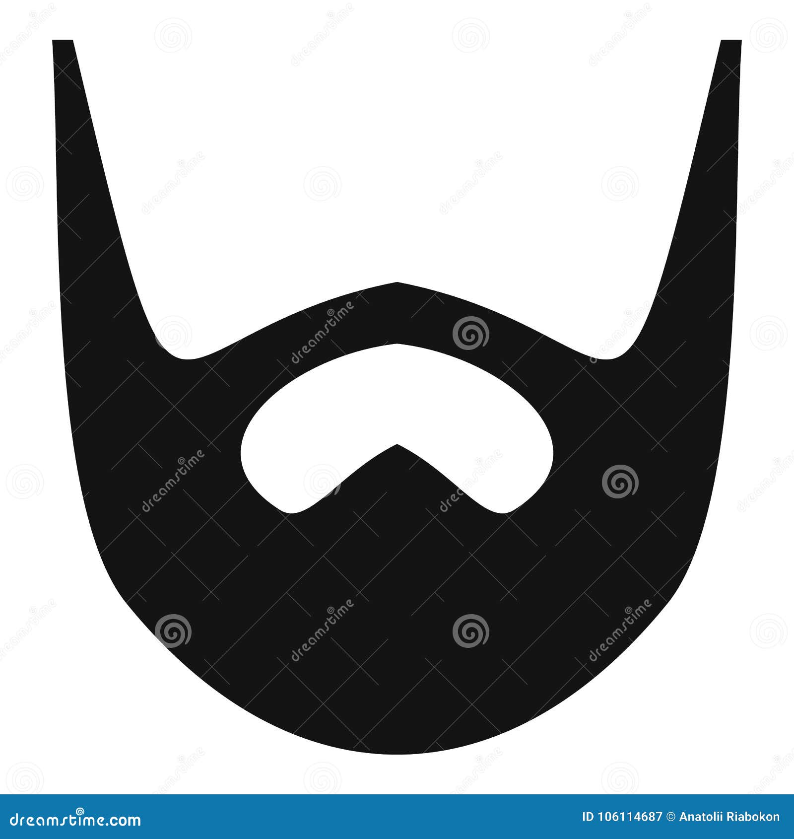 Neat Beard Icon, Simple Style. Stock Vector - Illustration of funny ...