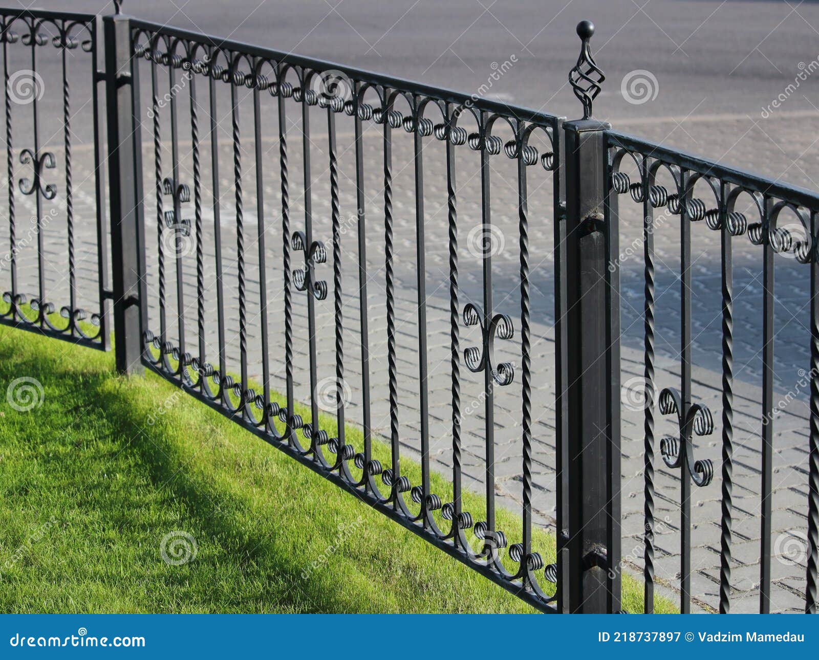 Neat Fence on the Territory of Streets Stock Image - Image of magpies ...