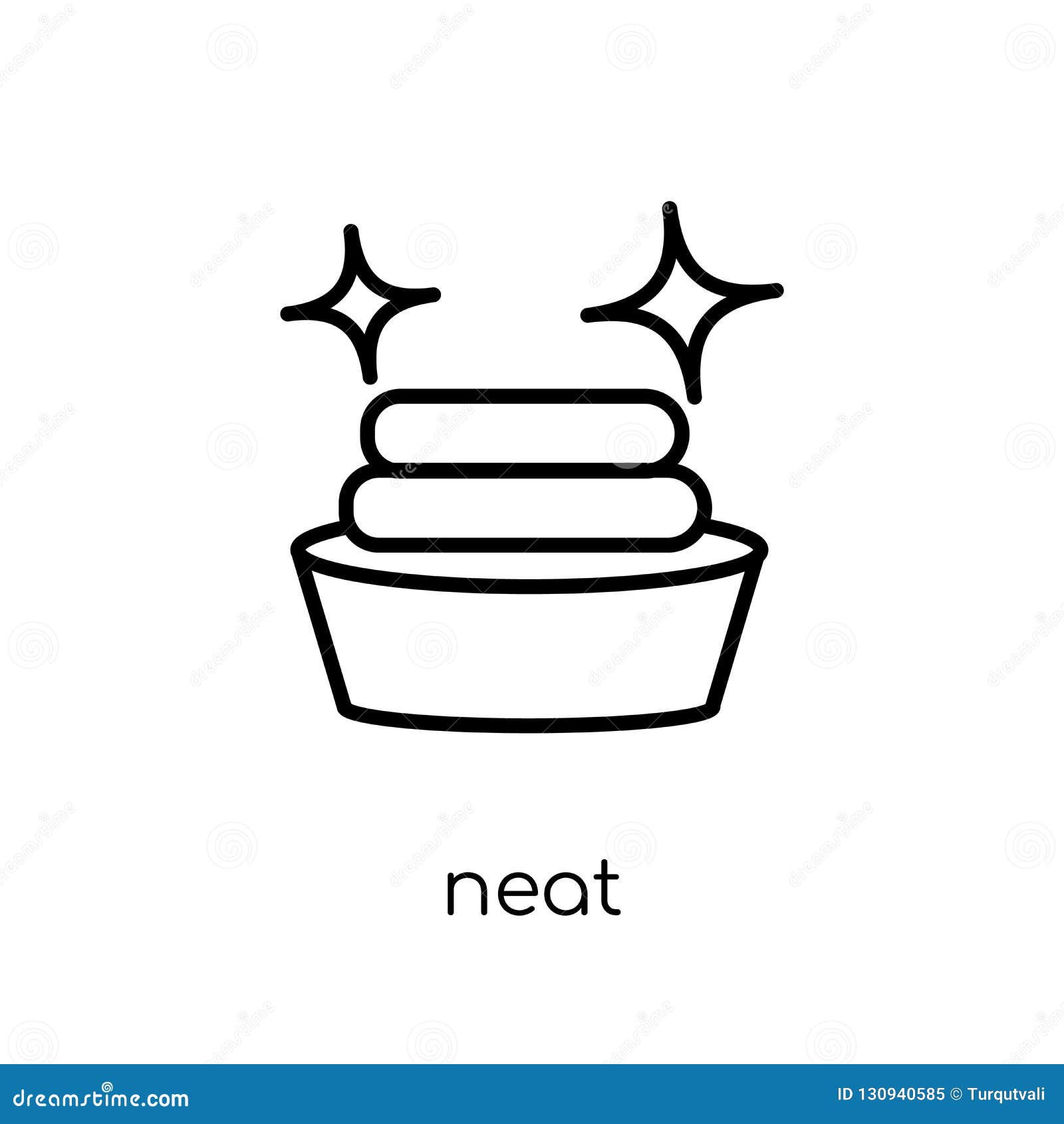 Neat Icon. Trendy Modern Flat Linear Vector Neat Icon on White B Stock ...