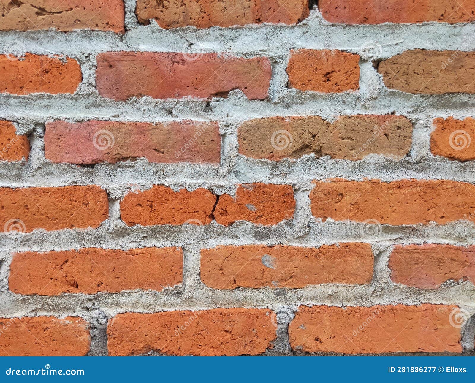 Neat and Orderly Pattern of Red Brick and Cement Arrangement on the ...