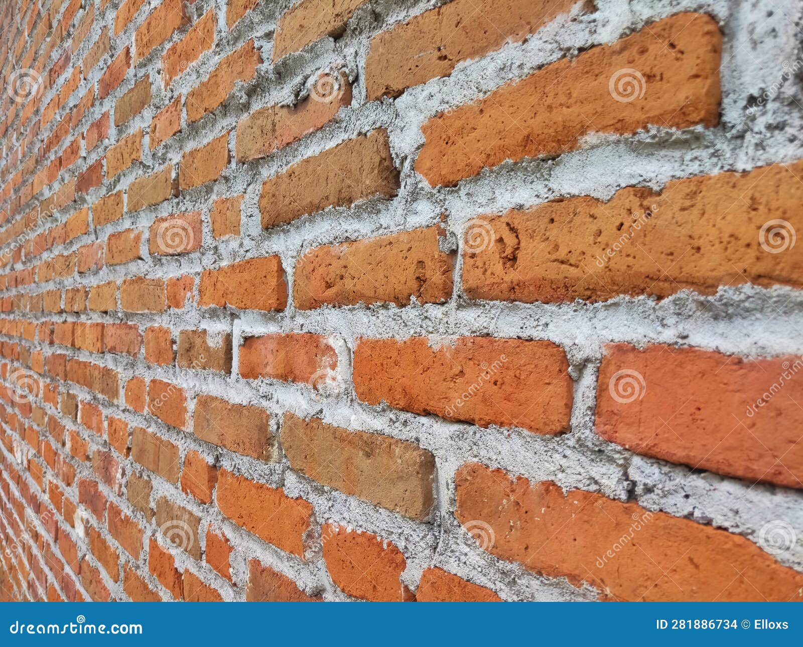 Neat and Orderly Pattern of Red Brick and Cement Arrangement on the ...