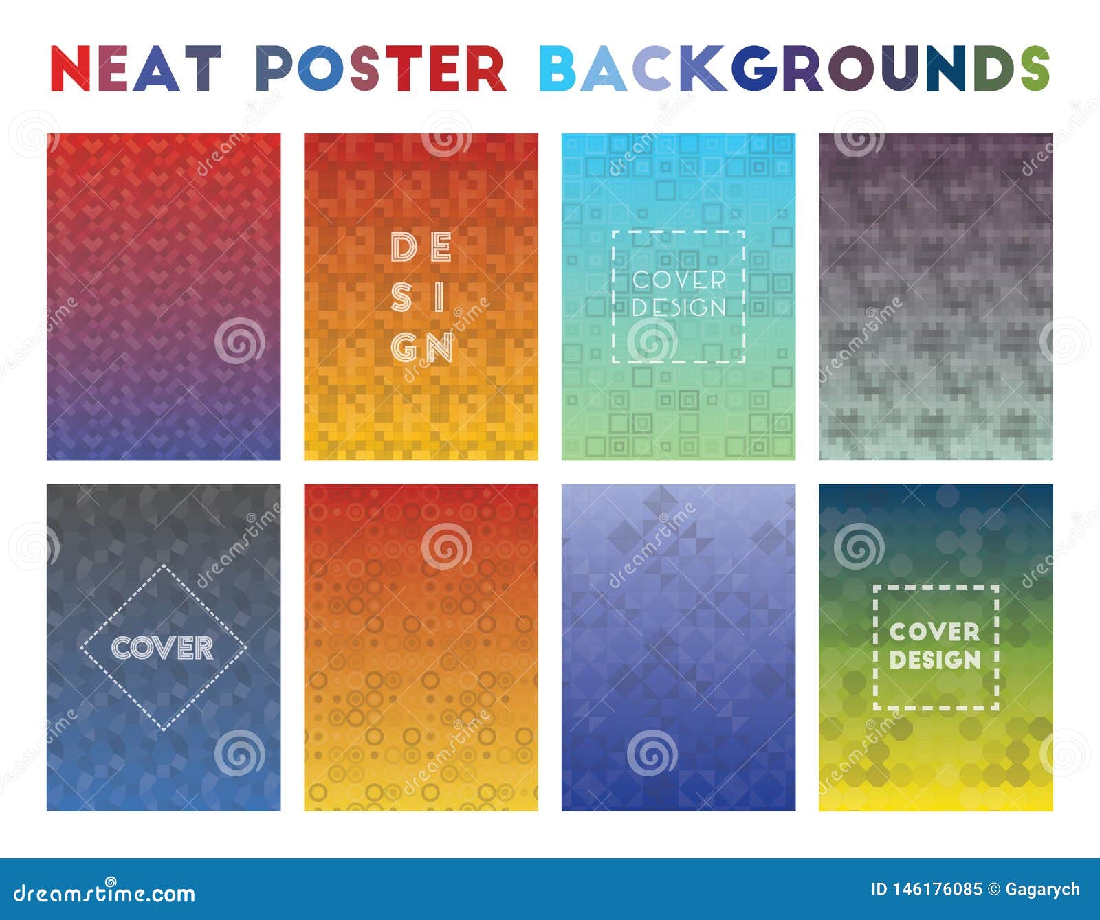 Neat Poster Backgrounds. stock vector. Illustration of leaflet - 146176085