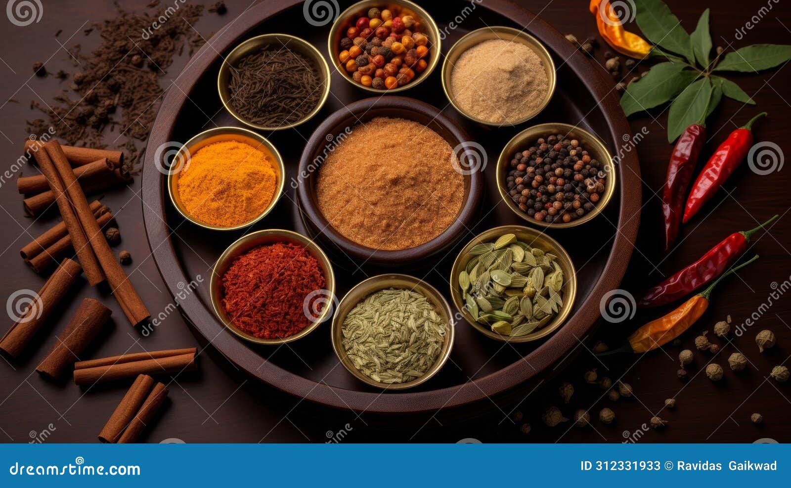 Neat Presentation of Traditional Masala Dabbas Filled with Indian ...