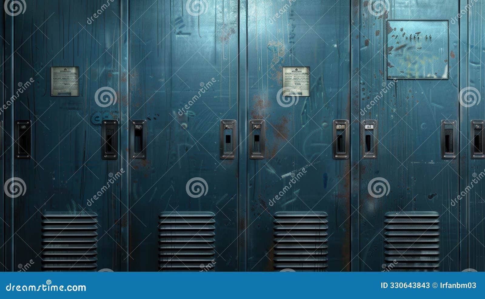 Neat Rows of Lockers. Organization Concept Stock Image - Image of ...