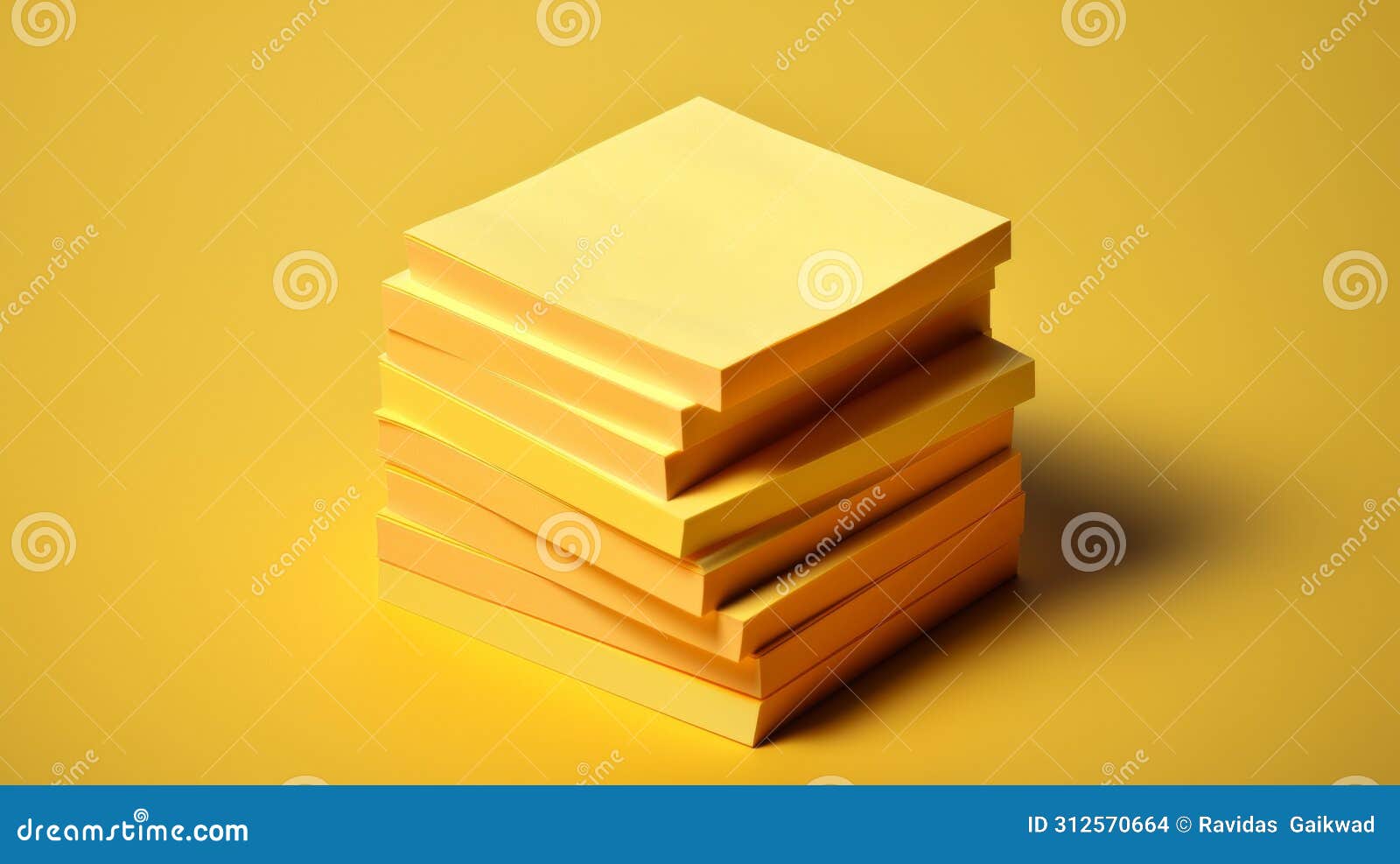 Neat Stack of Blank Post it Notes for Your Use Stock Illustration ...