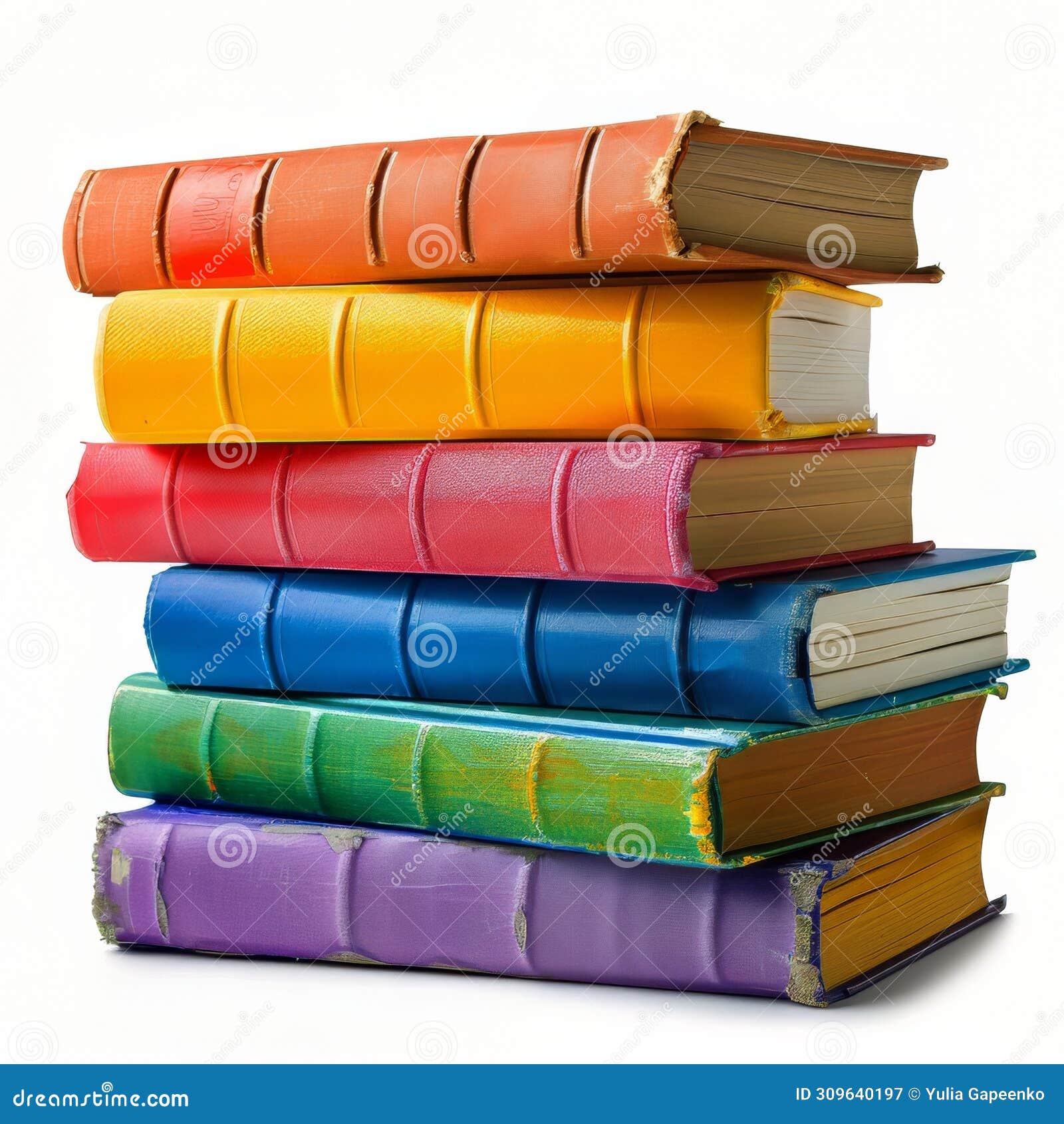 A Neat Stack of Books Arranged on Top of Each Other Stock Illustration ...