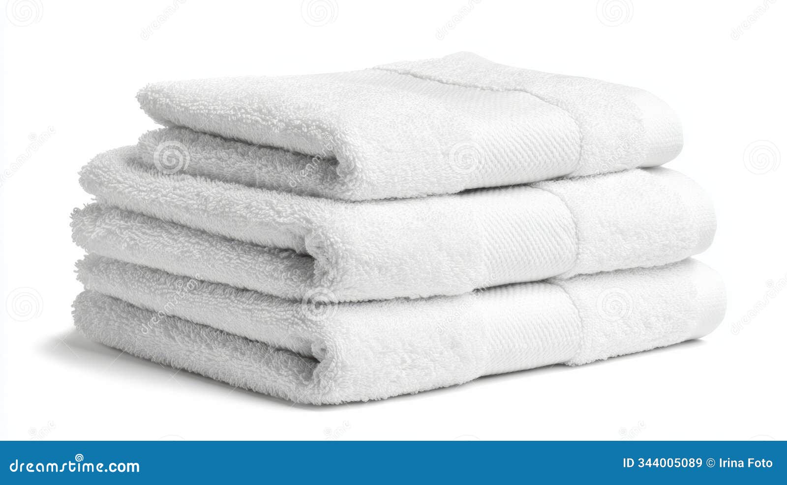 A Neat Stack of Clean White Towels Folded and Displayed on a Pristine ...