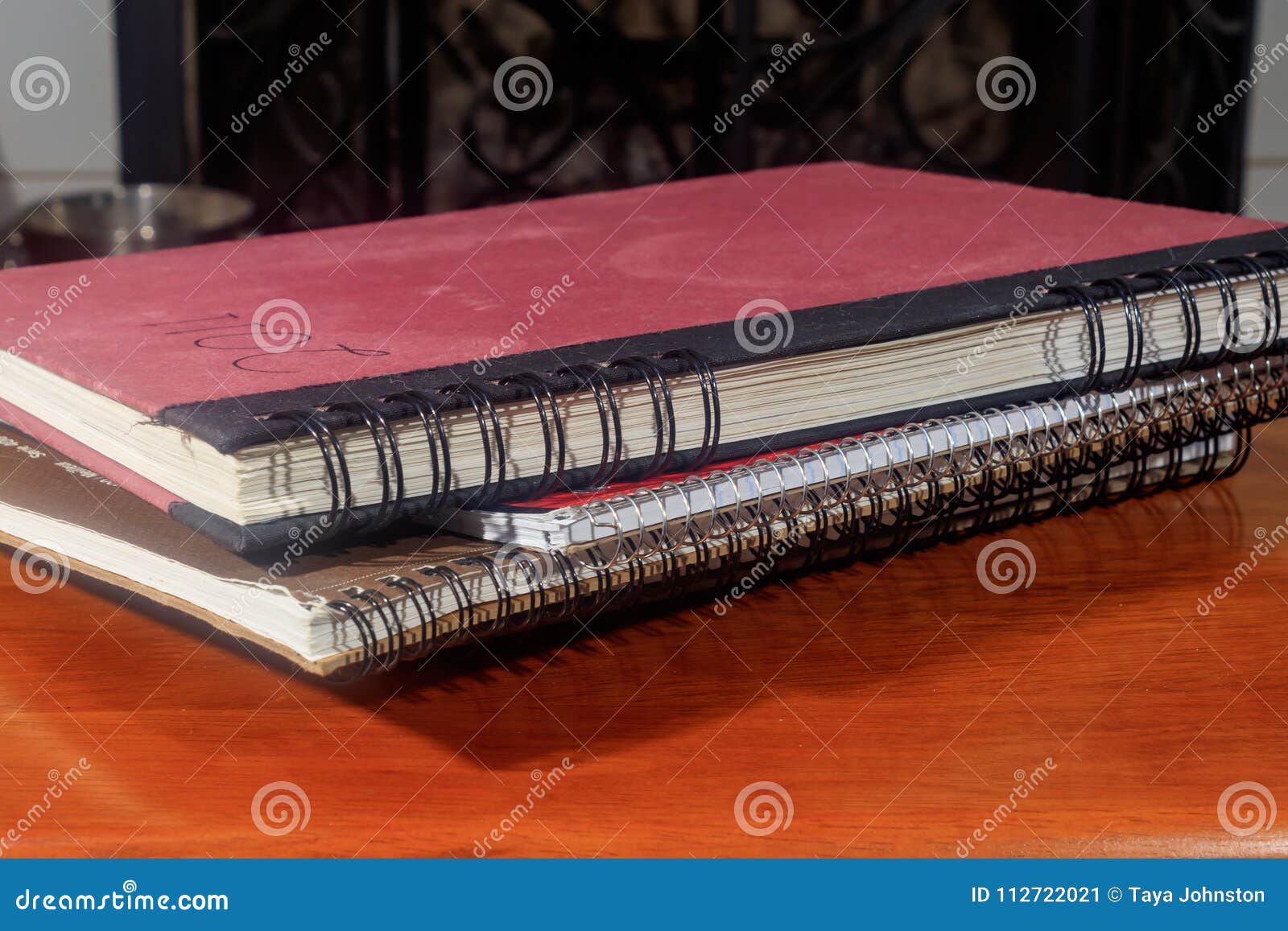 Neat stack of notebooks stock image. Image of collection - 112722021