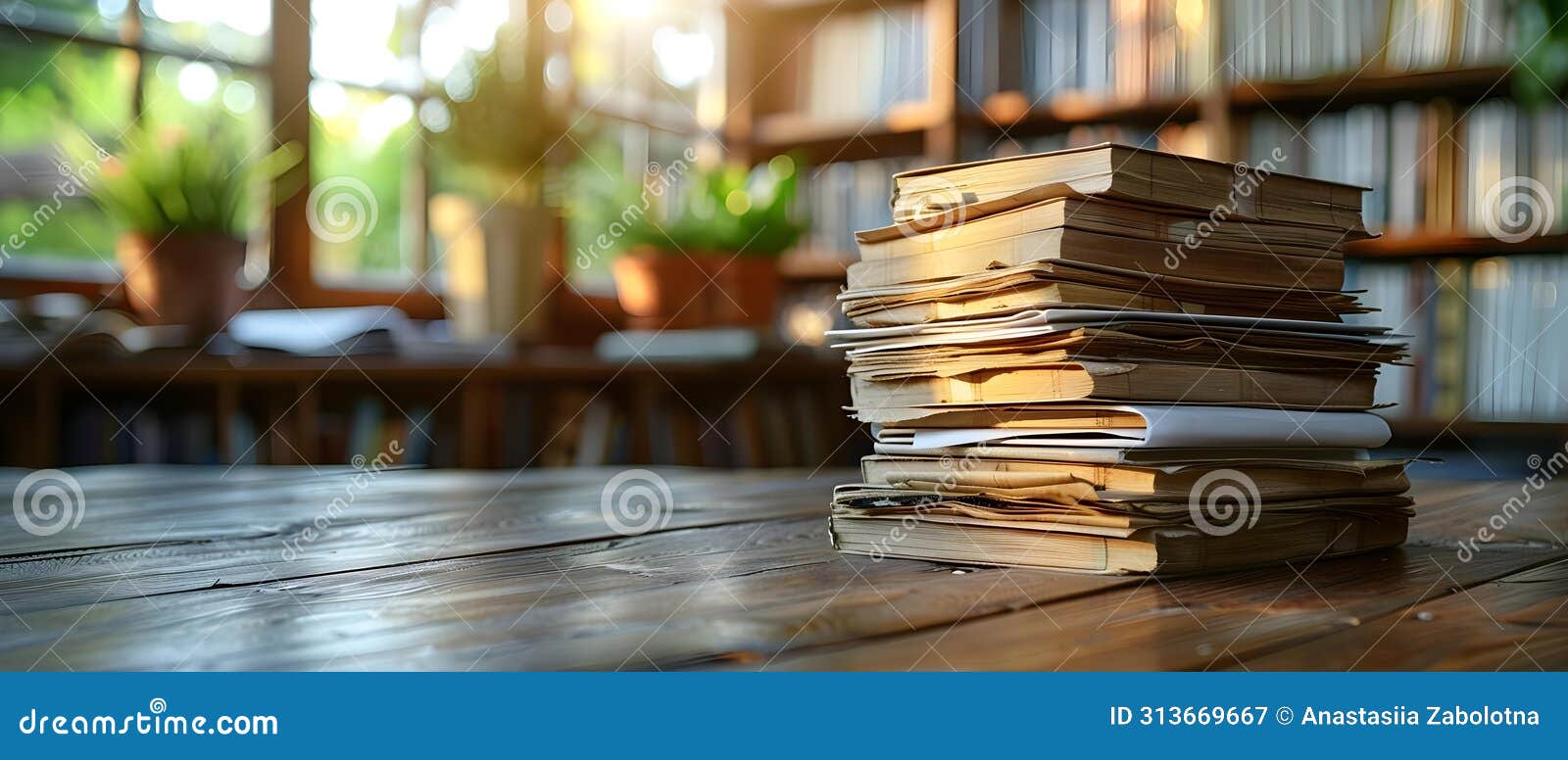 Neat Stack of Papers on Table Symbolizes Organization Paperwork and ...