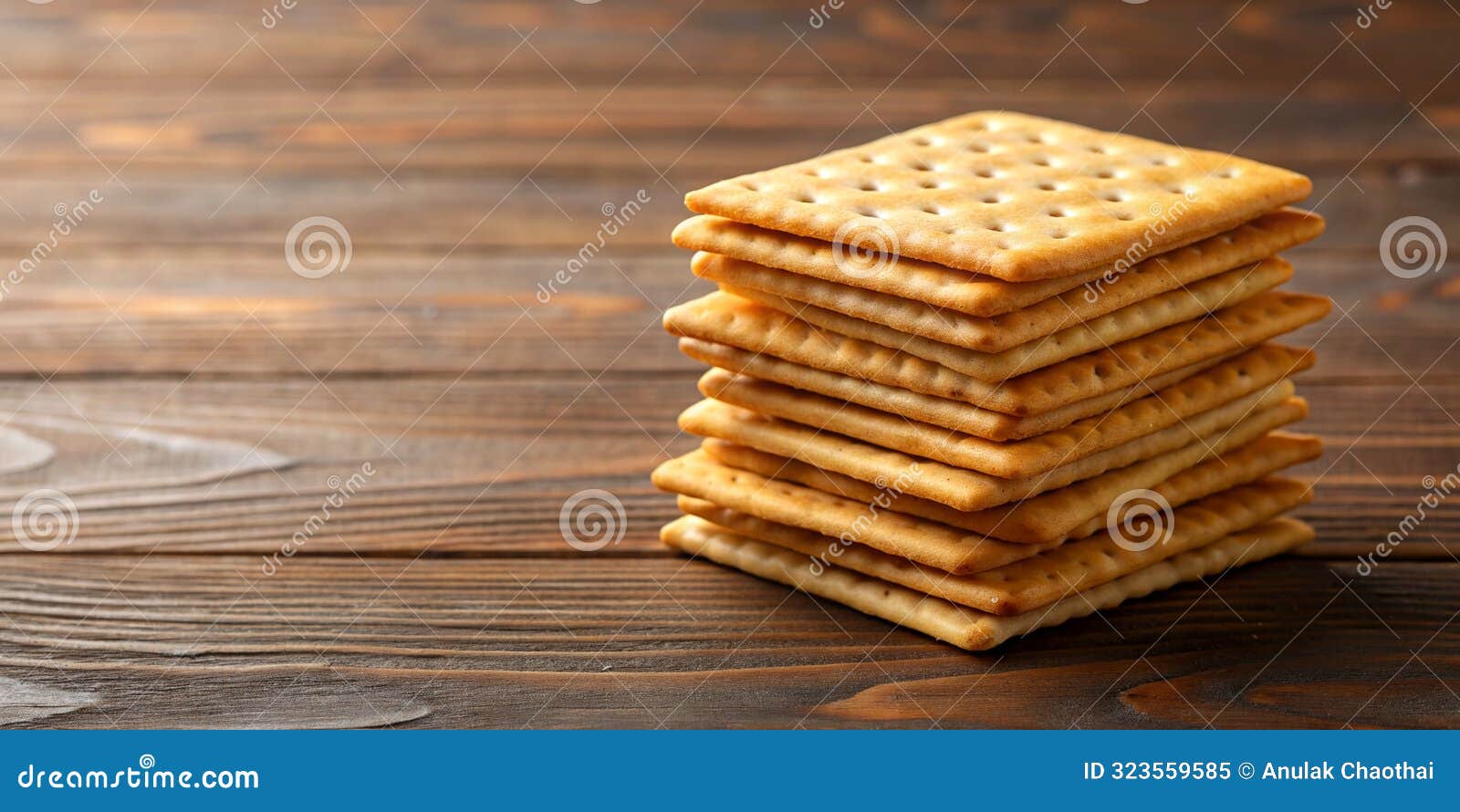 Saltine Crackers Delicately Sprawl Across A Table Royalty-Free Stock ...
