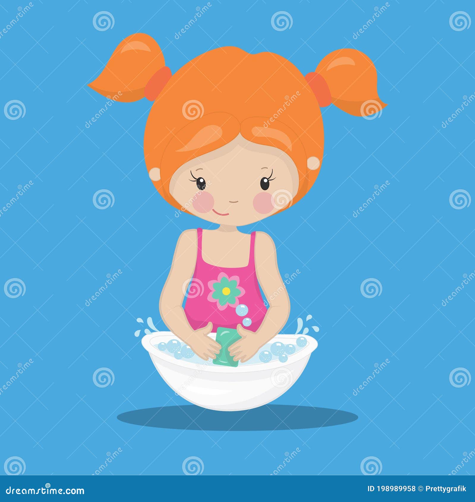 Girls Bath In Sauna, Cartoon Happy Young Beautiful Female Characters ...
