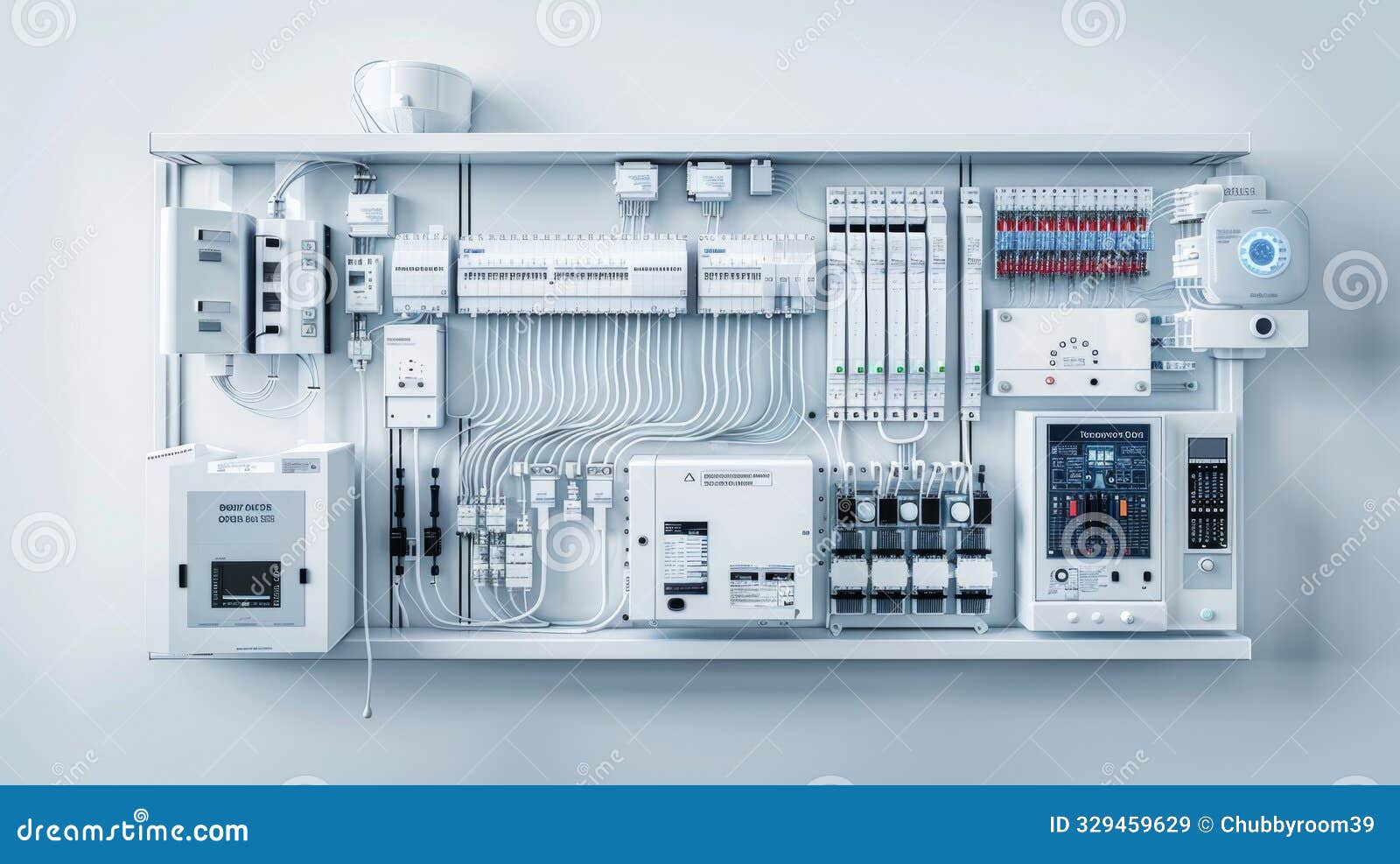 Electric Switchboard Icons Set Outline Vector. Engineer Work ...