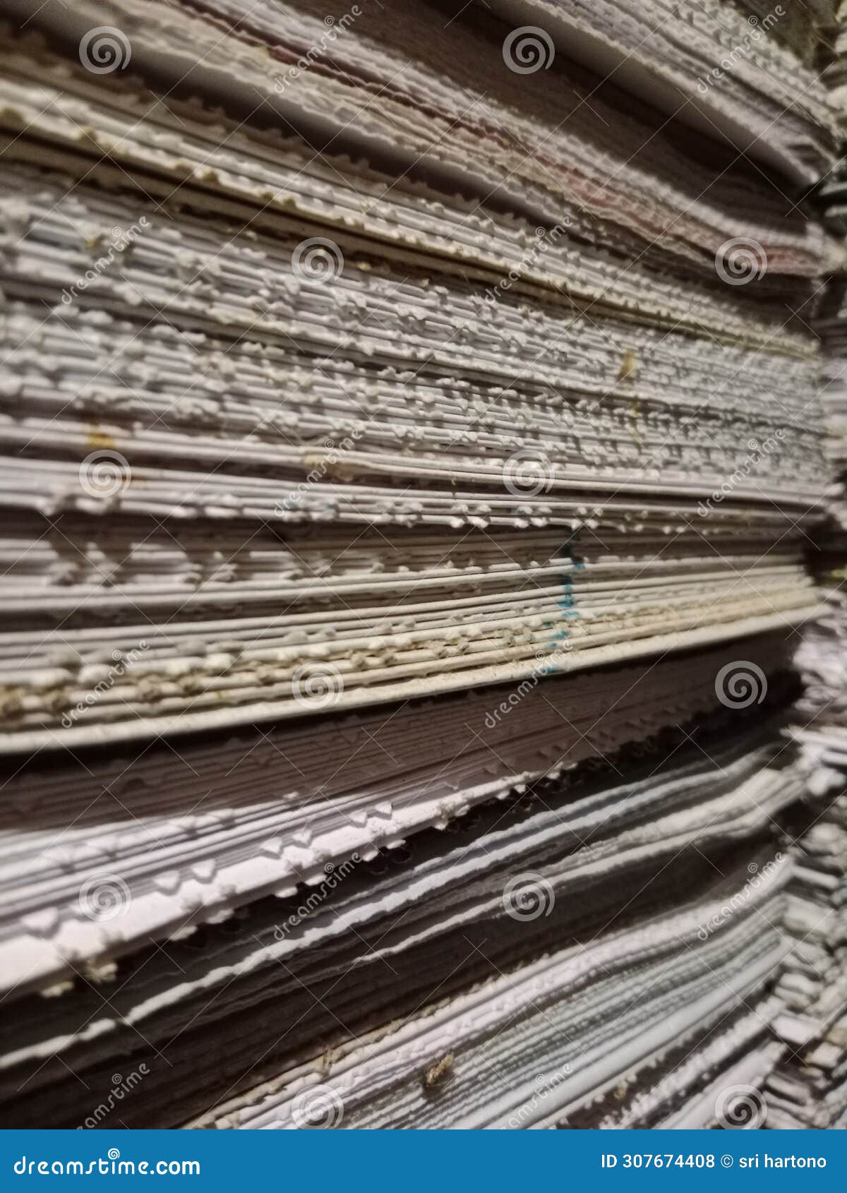 Neatly Arranged Piles of Waste Paper Stock Photo - Image of warehouse ...