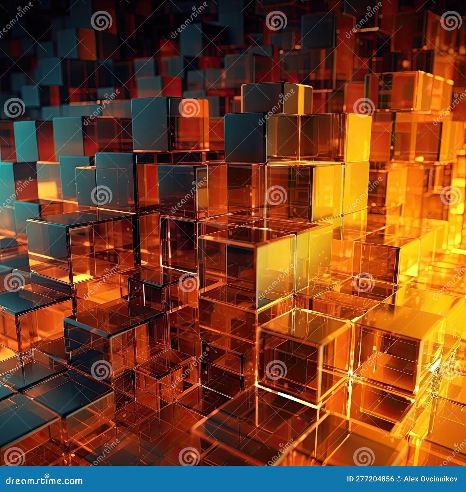 Neatly Constructed Translucent Cubes in Futuristic Tech Wallpaper ...
